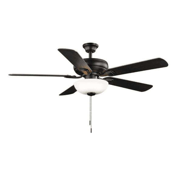 Rothley II 52 in. Indoor LED Matte Black Ceiling Fan with Light ...