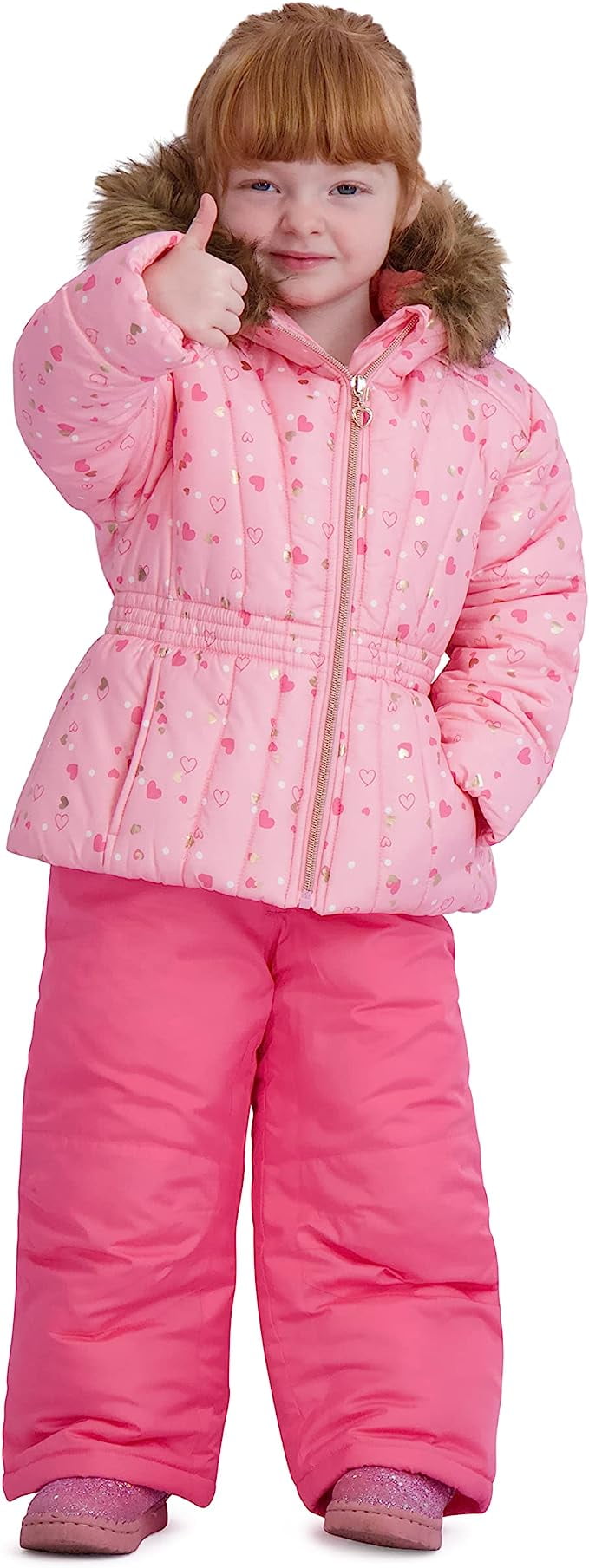 Rothschild Girls' Ski Jacket and Snowbib Snowsuit Set - Walmart.com