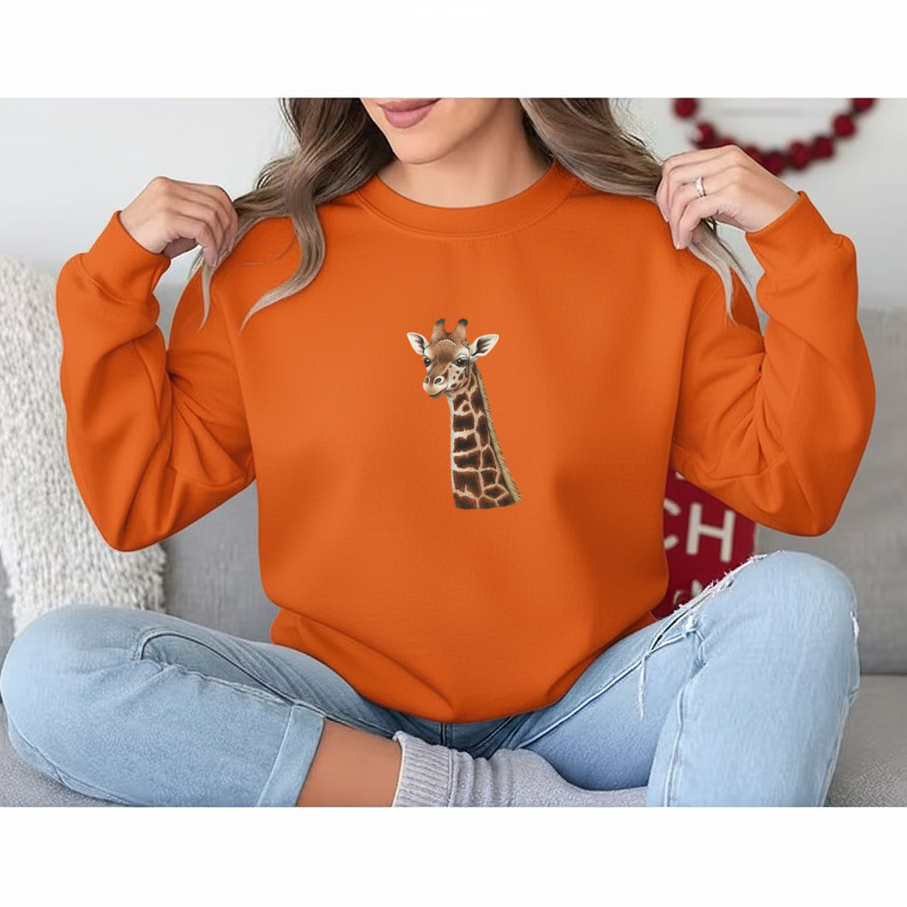Rothschild’s Giraffe Elegant Endangered Safari Animal Art Sweatshirt ...