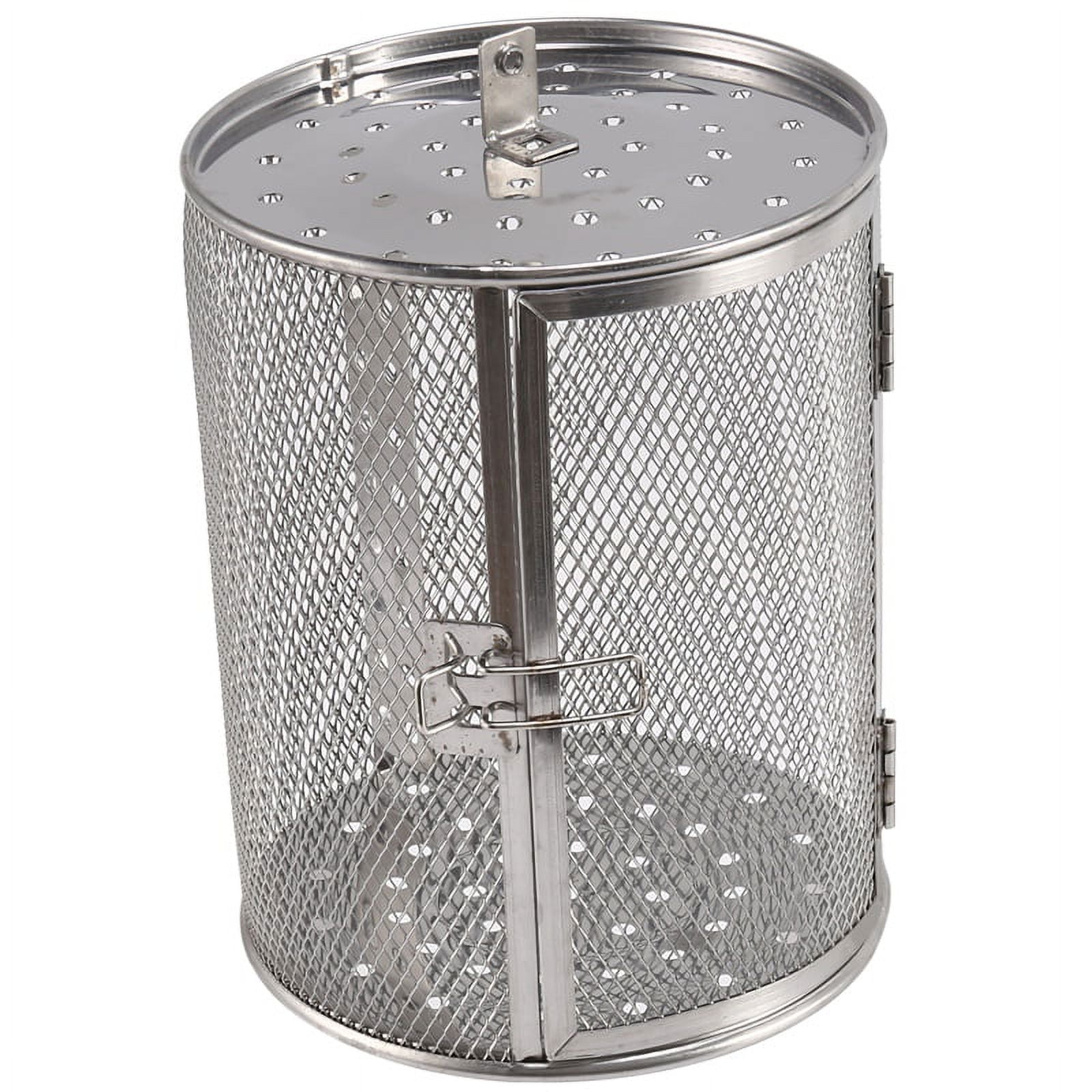 Rotisserie Basket,14X18cm Stainless Steel Oven Roast Basket Baking Cage ...