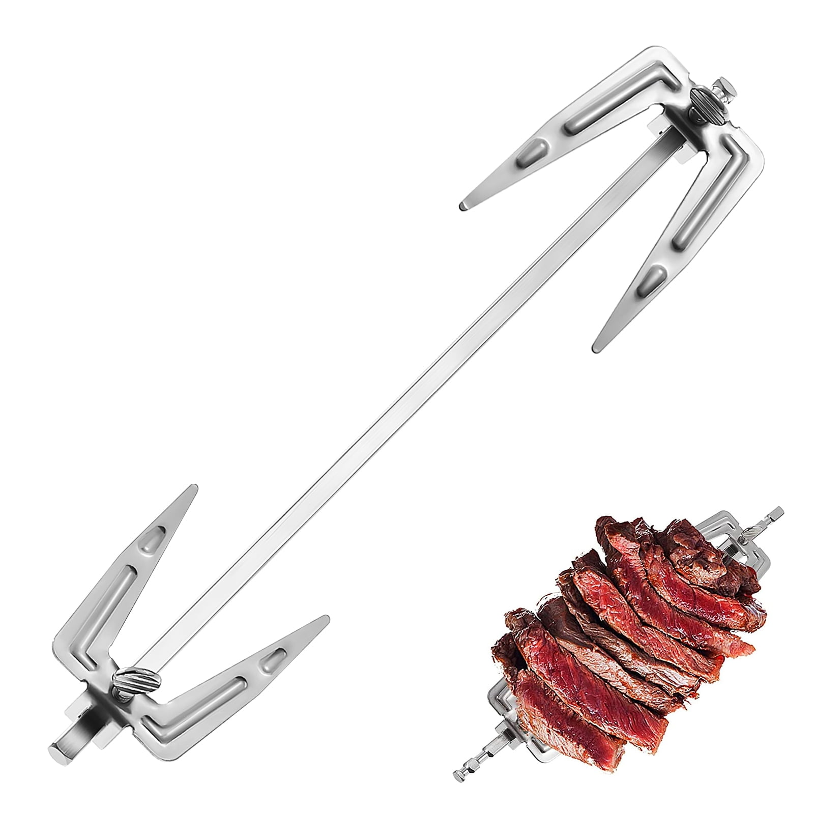 Rotisserie Skewers Spit Rotating Barbecue Fork Grill Accessory ...