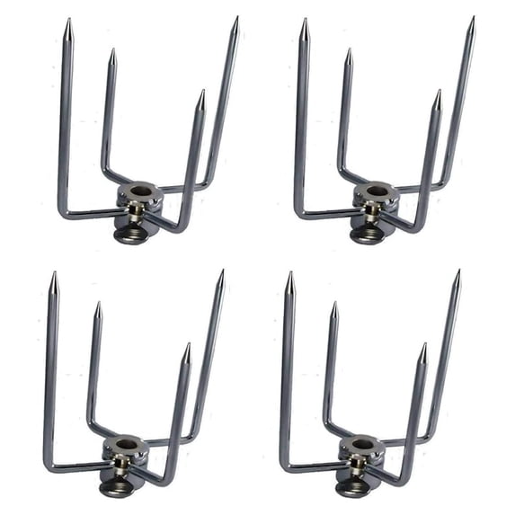 Rotisserie Spit Forks 2-Pack - Fits 1/2" Hex, 3/8" Square, 1/2" Round ...