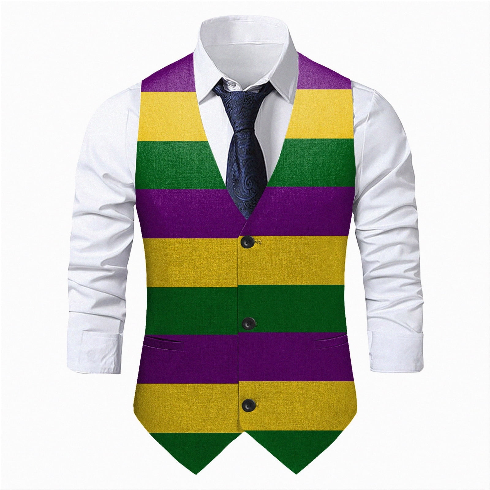 Rotm Green Vest Men ChristMens Mardi Gras Vest Suit Bow Tie Mask Sets ...
