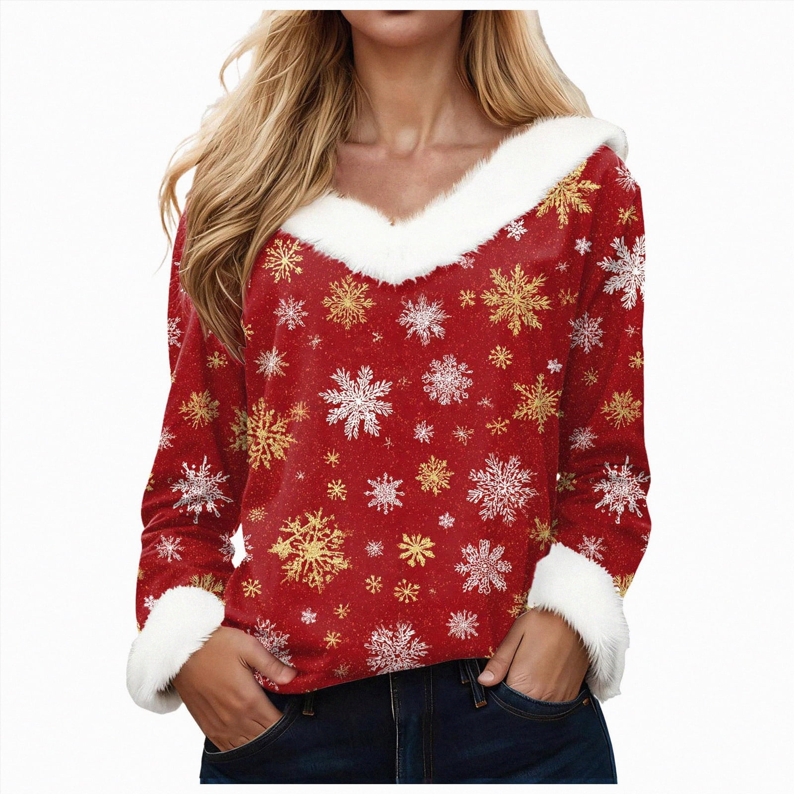 Rotm Ladies Christmas Sweaters Christmas Shirts for Women Christmas ...