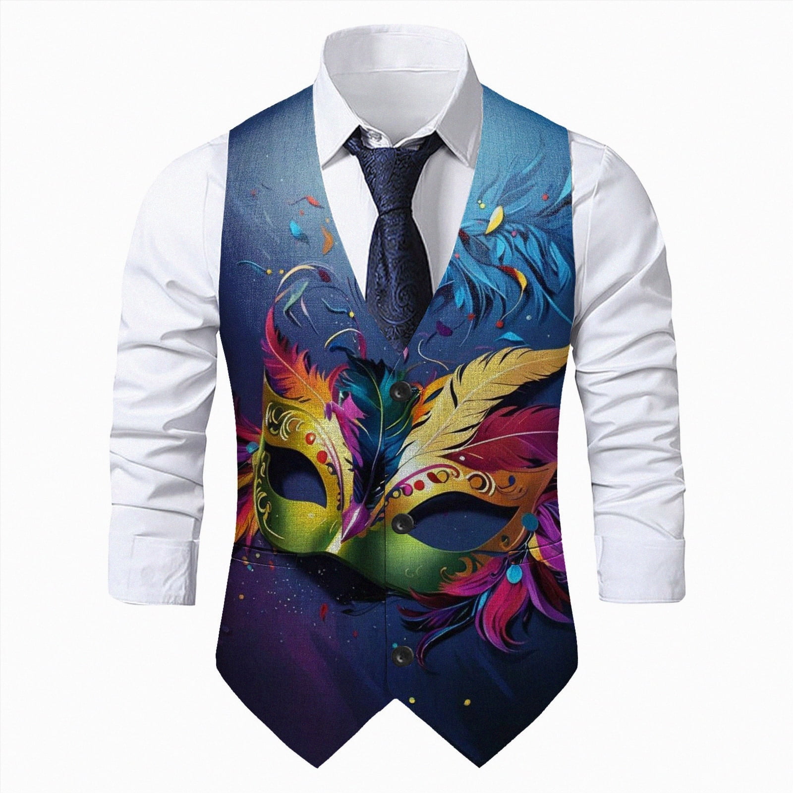 Rotm Vest for Men formal Formal Suit Vest for Men Graphic Printed ...