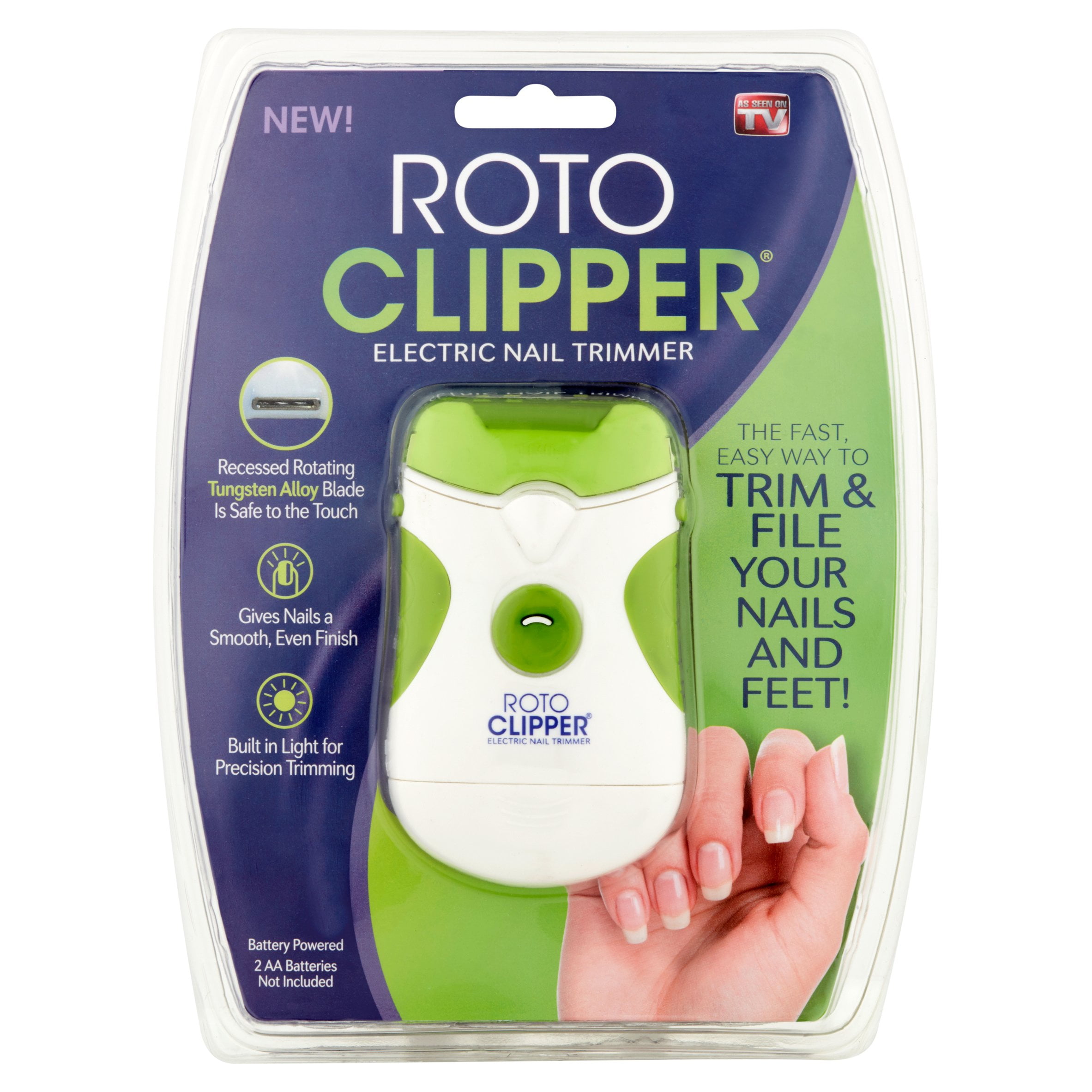 TV Items Roto Clipper Electric Nail Trimmer White - Walmart.com