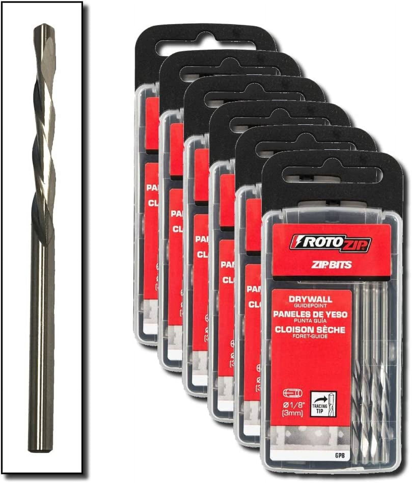 RotoZip 1/8'' Guide Point Drywall Router Bits for Cutout Tools (48-Pack ...