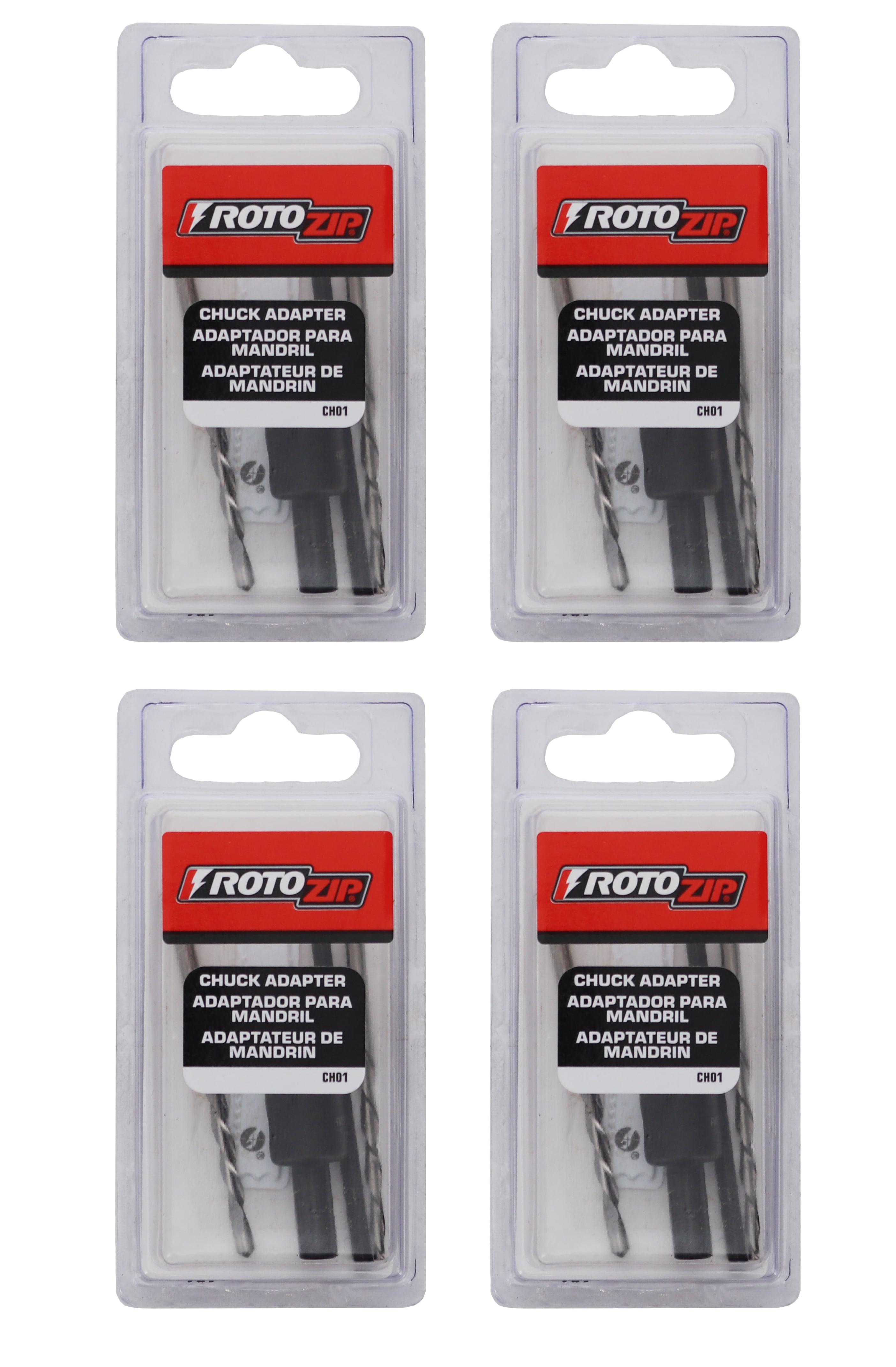 RotoZip CH01 Chuck Adapter 1/4" Chuck Mount Size to 1/8" Chuck Capacity ...