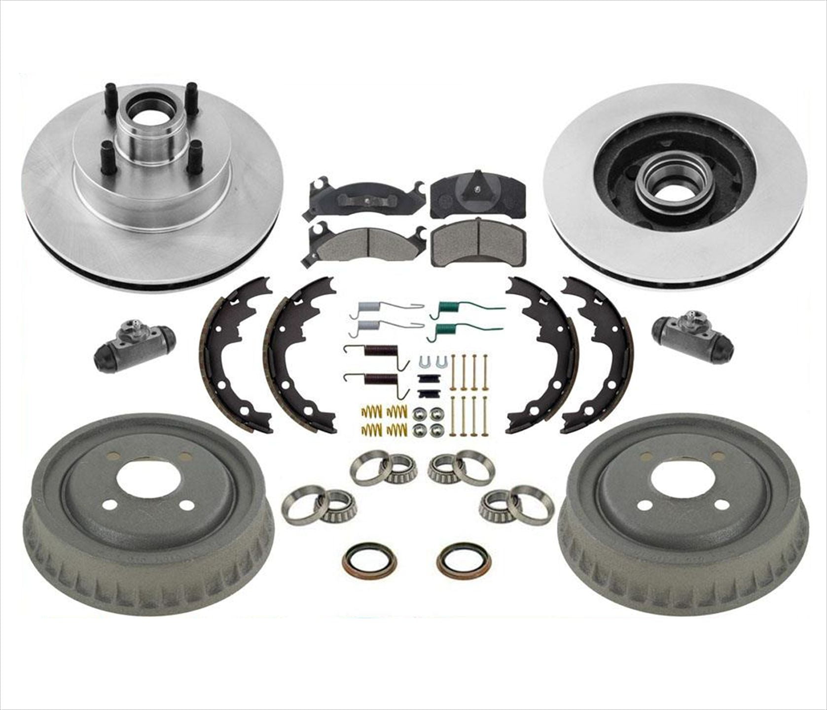 Rotors Brake Pads Drums Shoes Springs Cylinders for Ford Mustang 2.3L ...