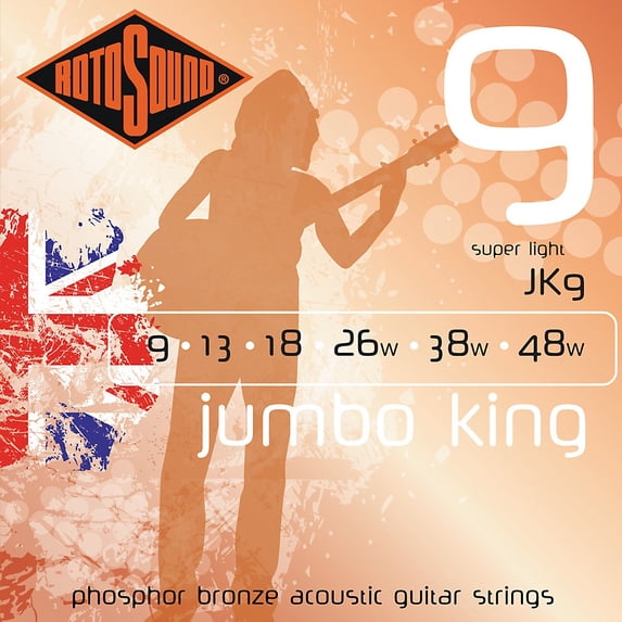 Rotosound Jumbo King Super Light Phosphor Bronze Acoustic Guitar ...