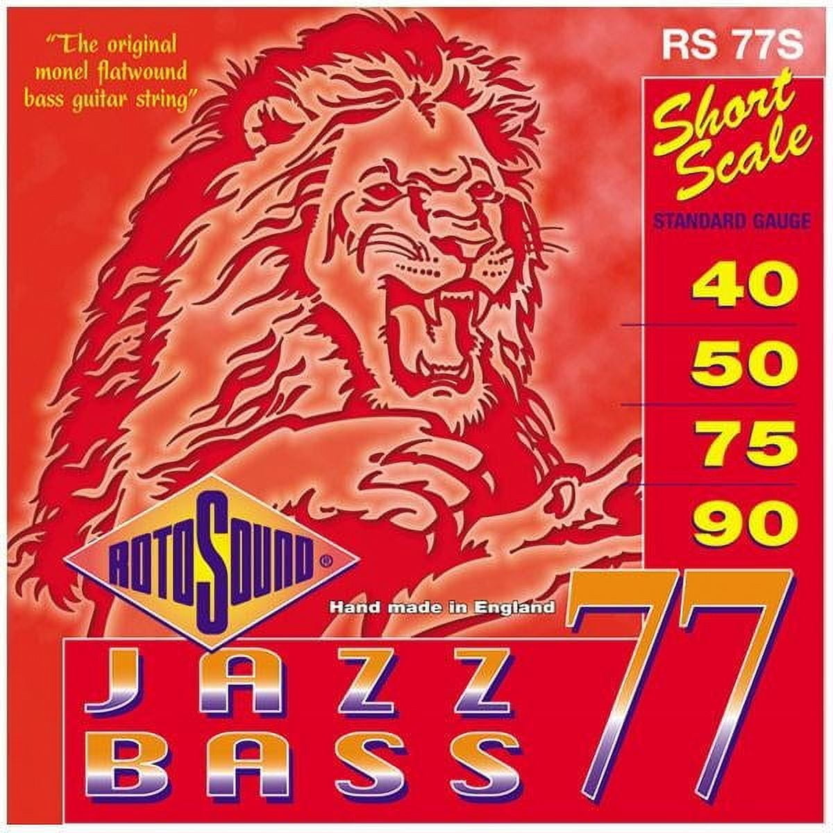 Rotosound RS77S Short Scale Jazz Bass Monel Flat Wound Strings ...