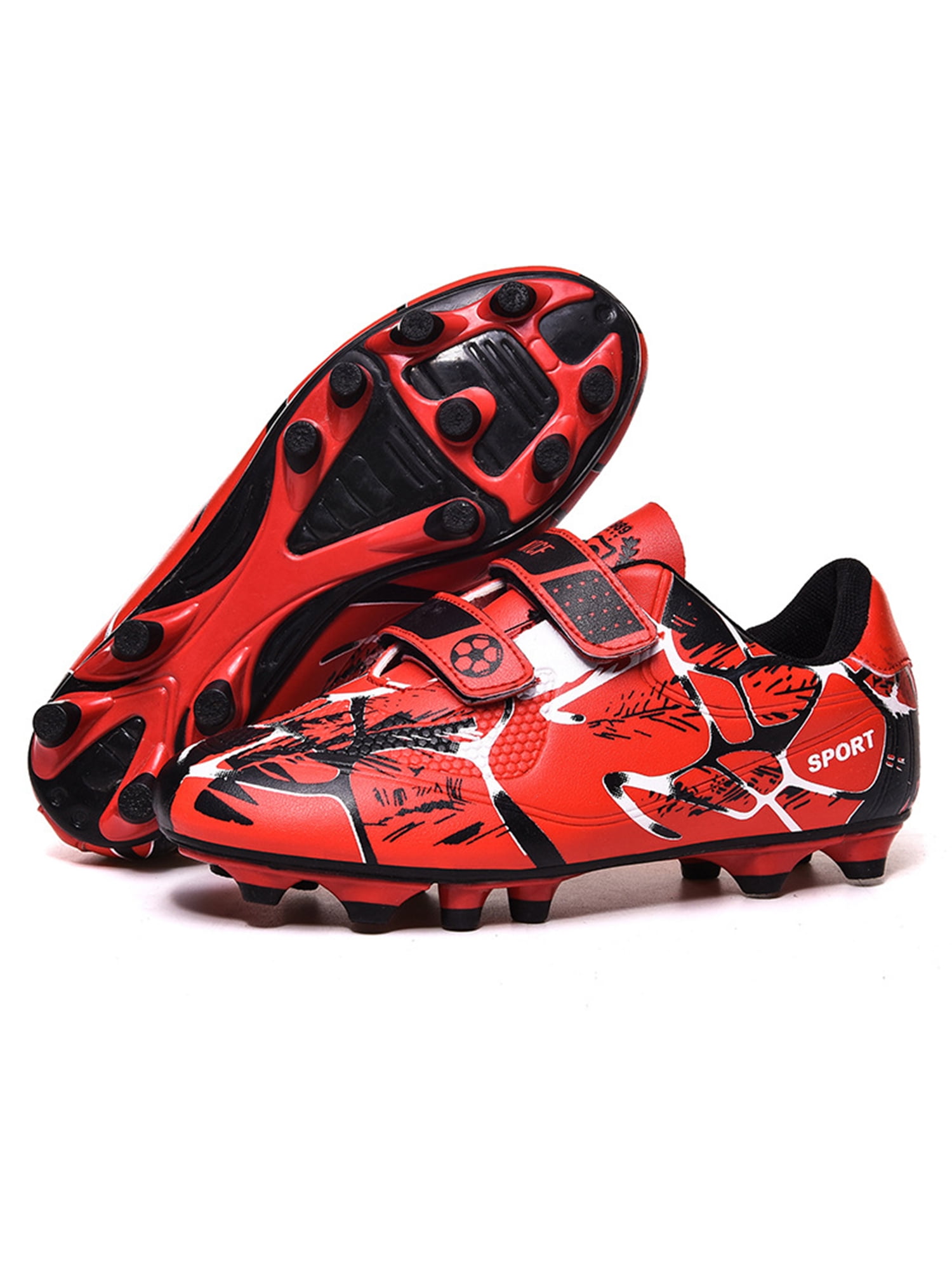 Rotosw Unisex Youths Velcro Soccer Cleats, Indoor/Outdoor Athletic ...