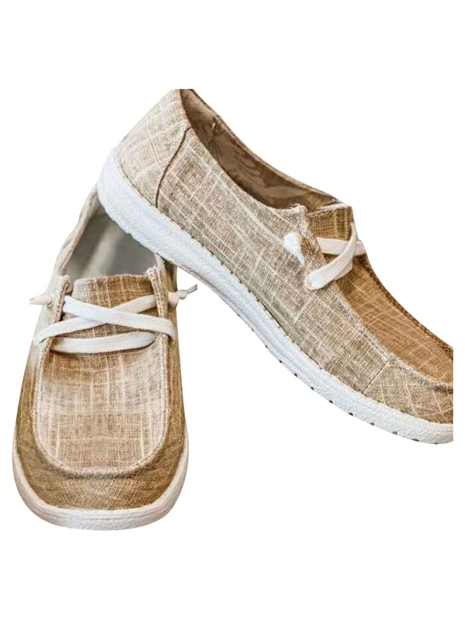 Rotosw Women Casual Canvas Shoes Slip On Anti-Skid Round Toe Sports ...