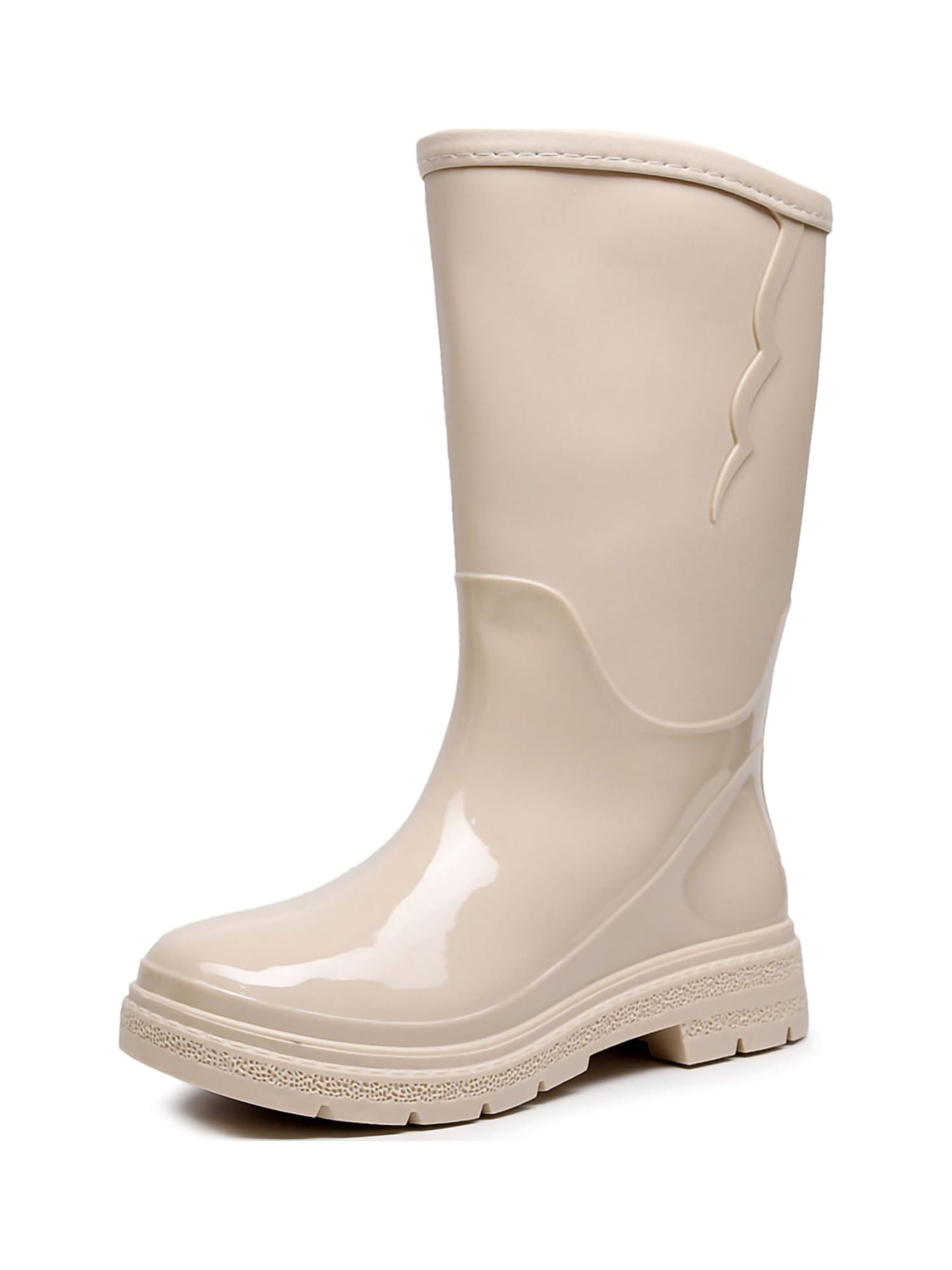 Rotosw Women's Rain Boots Wide-Calf Garden Shoes Lightweight Rubber ...