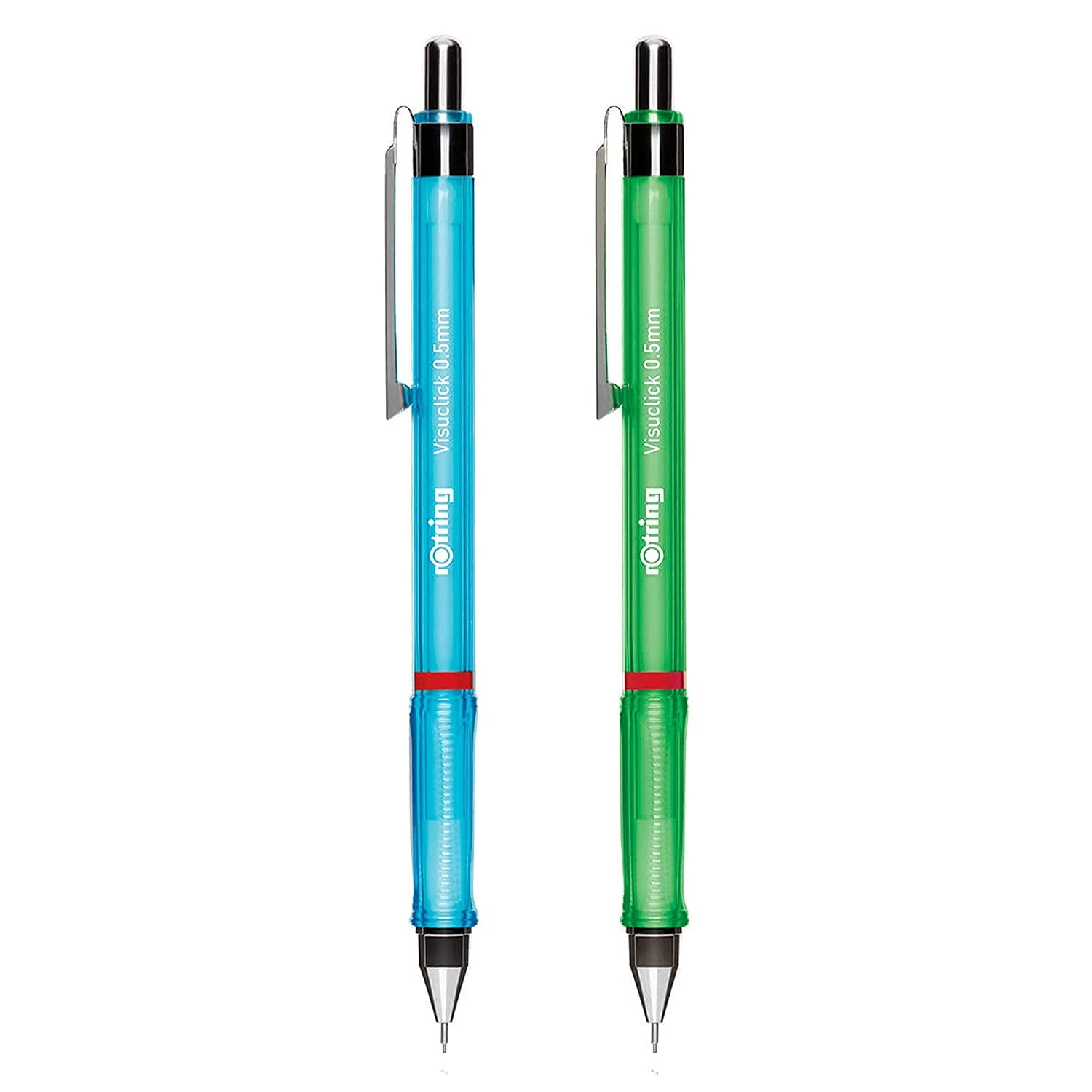 Rotring Visuclick 05mm Mechanical Pencils 2B Lead Blue Green Barrel ...