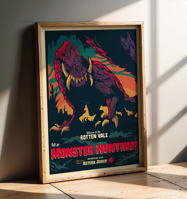 Rotten Vale Ecosystem Art - Monster Hunting Inspired Gamer Poster 12x18 ...