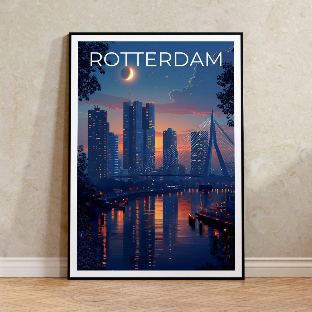 Rotterdam Travel Poster, Netherdams Wall Art, Netherlands Print ...