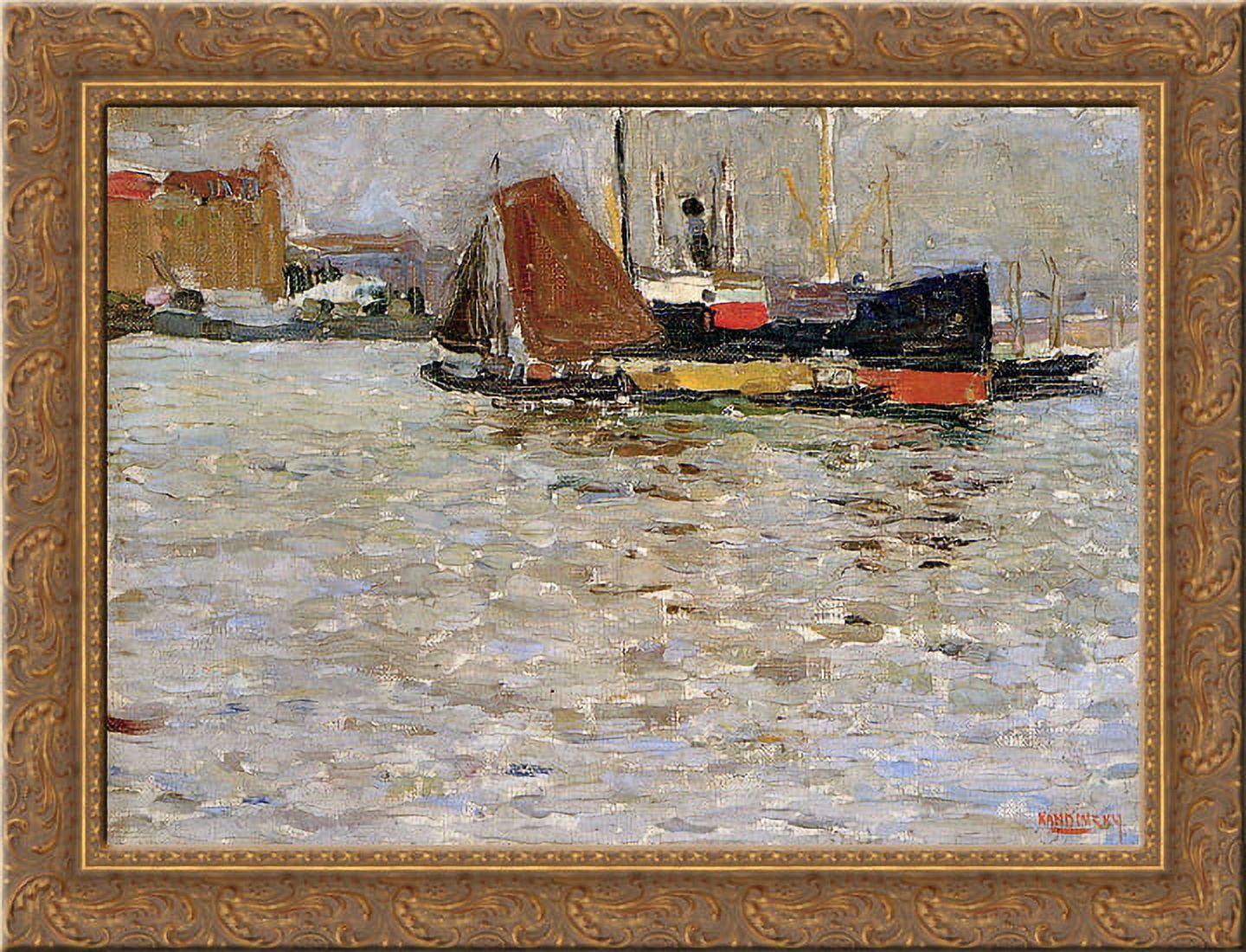 Rotterdam sun 24x18 Gold Ornate Wood Framed Canvas Art by Wassily ...