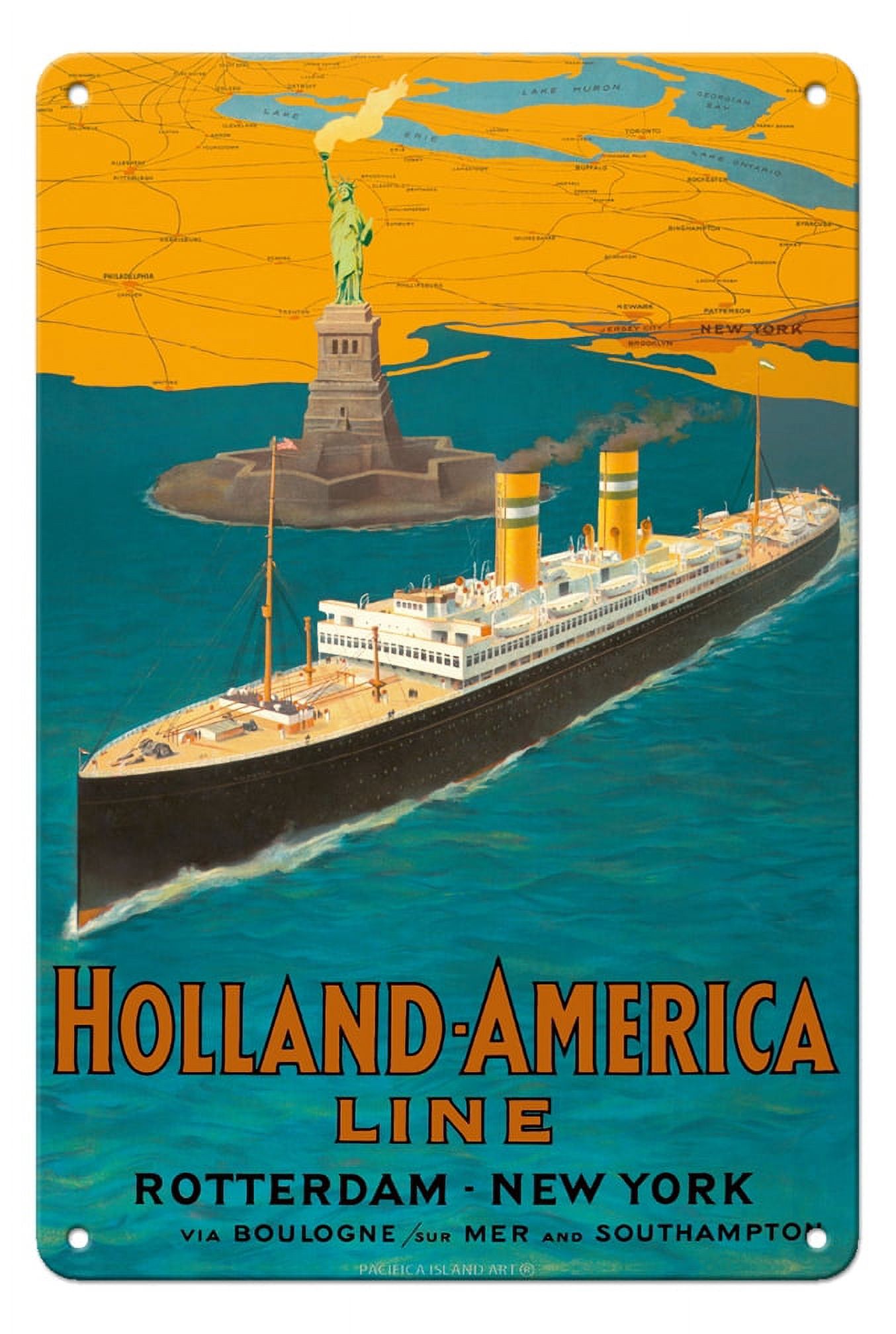 Rotterdam to New York City - Holland-America Line - Statue of Liberty ...
