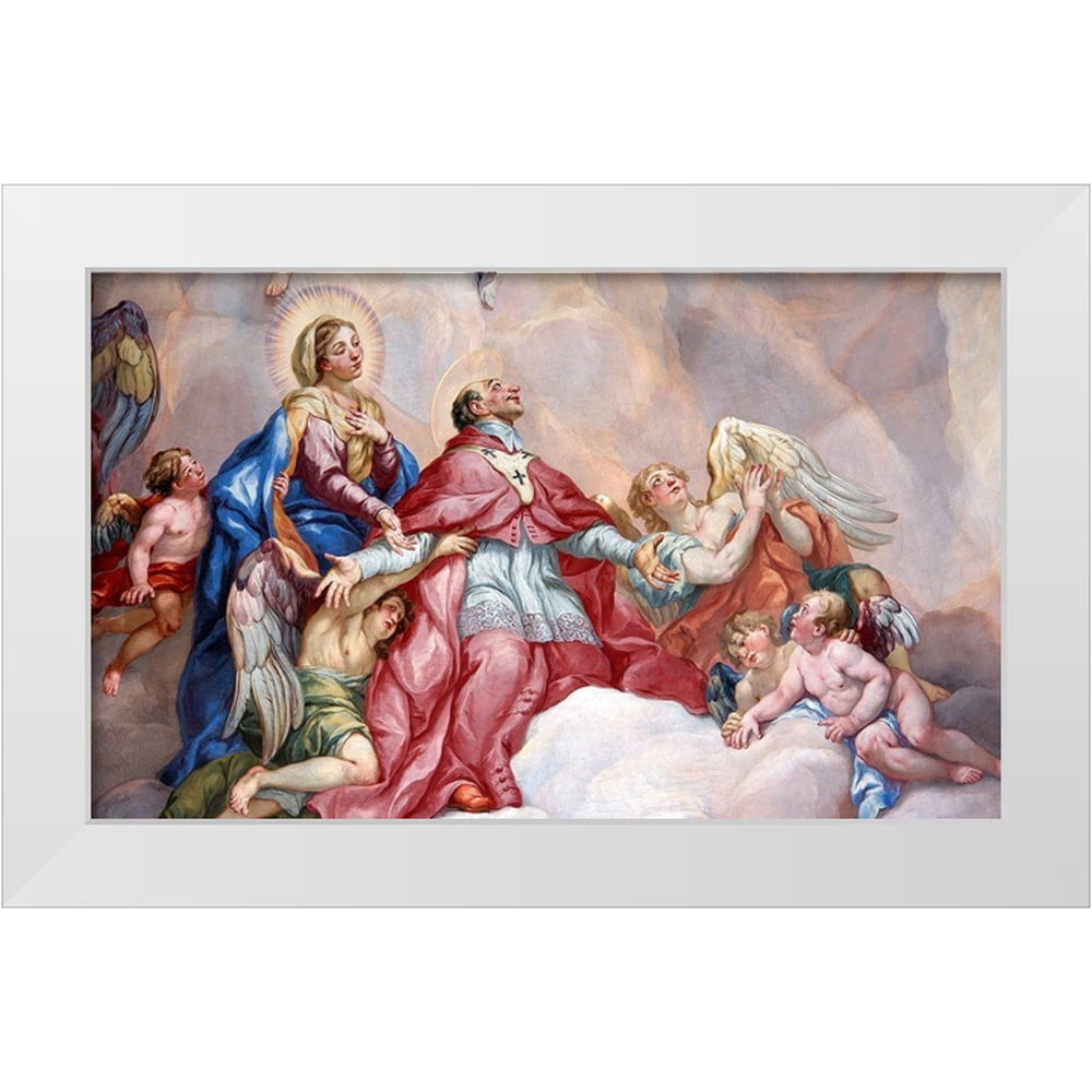 Rottmayr, Johann Michael 24x16 White Modern Wood Framed Museum Art ...
