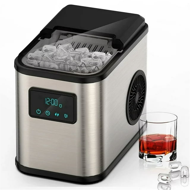 Rottogoon Portable Large Size Ice Maker Machine, 28Lbs/24H, Touch LED ...