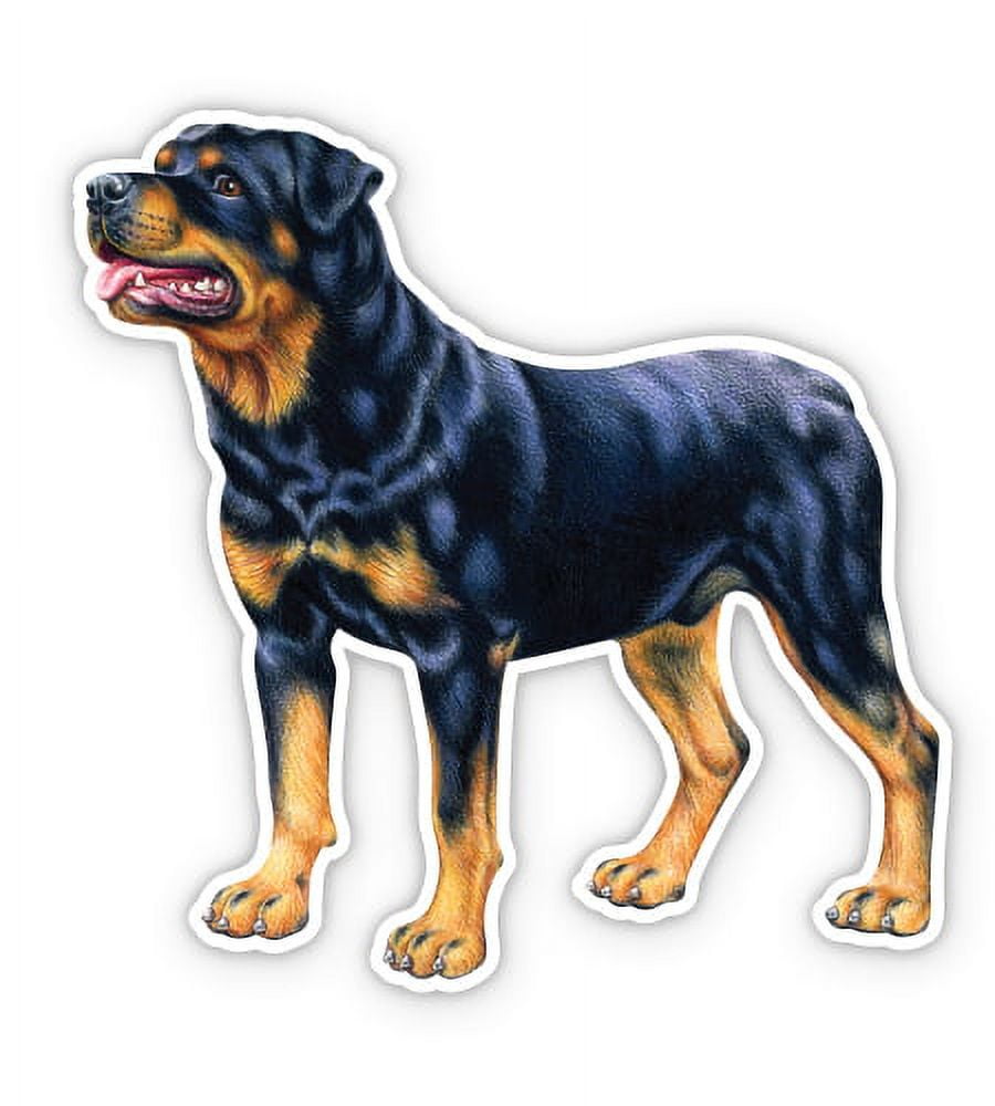 Rottweiler - 5" Vinyl Sticker - For Car Laptop I-Pad - Waterproof Decal ...
