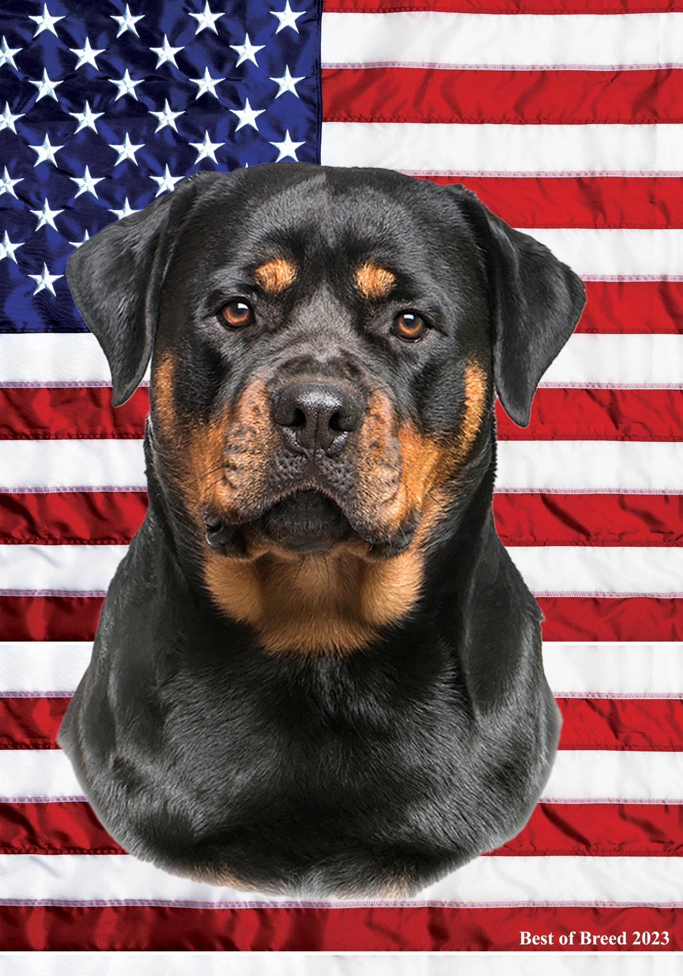 Rottweiler - Best of Breed All-American Patriotic III Garden Flags ...