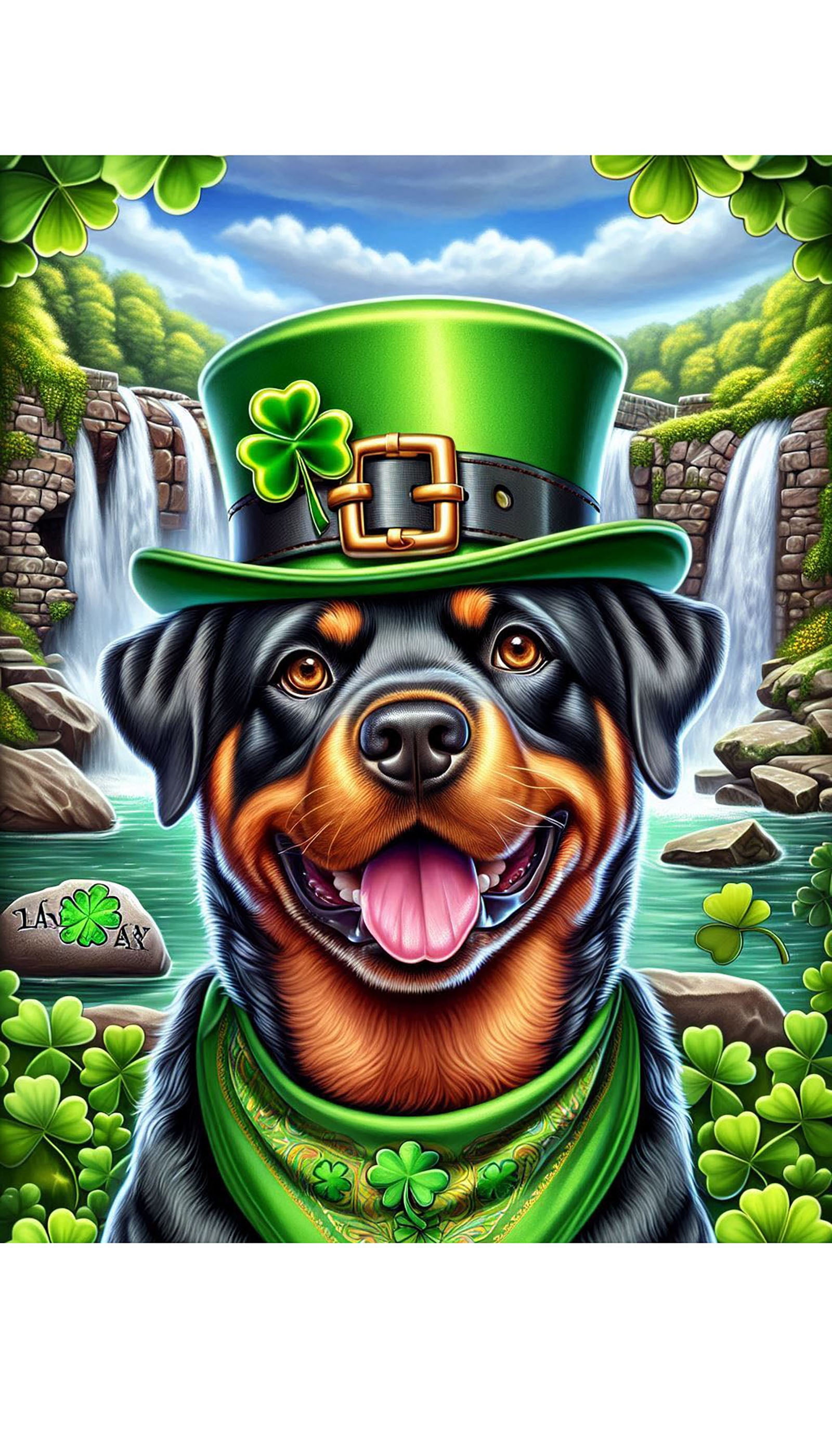 Rottweiler - Best of Breed DCR Saint Patricks Day House Flag 28" x 40 ...