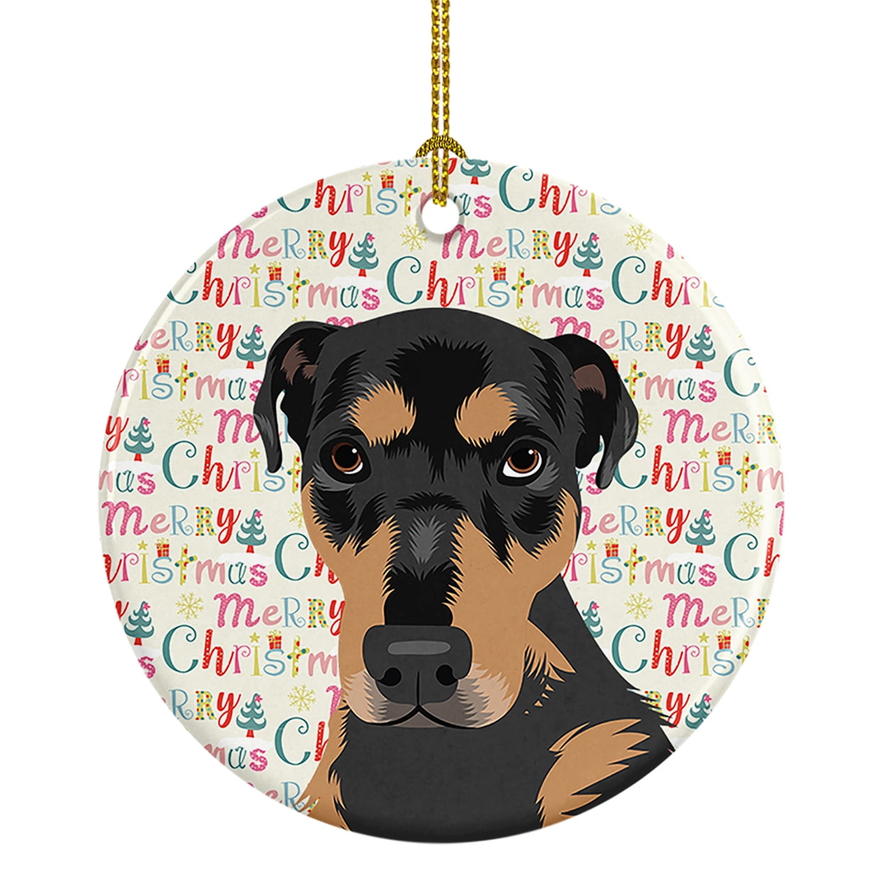 Rottweiler Black and Tan Style 2 Christmas Ceramic Ornament - Walmart.com