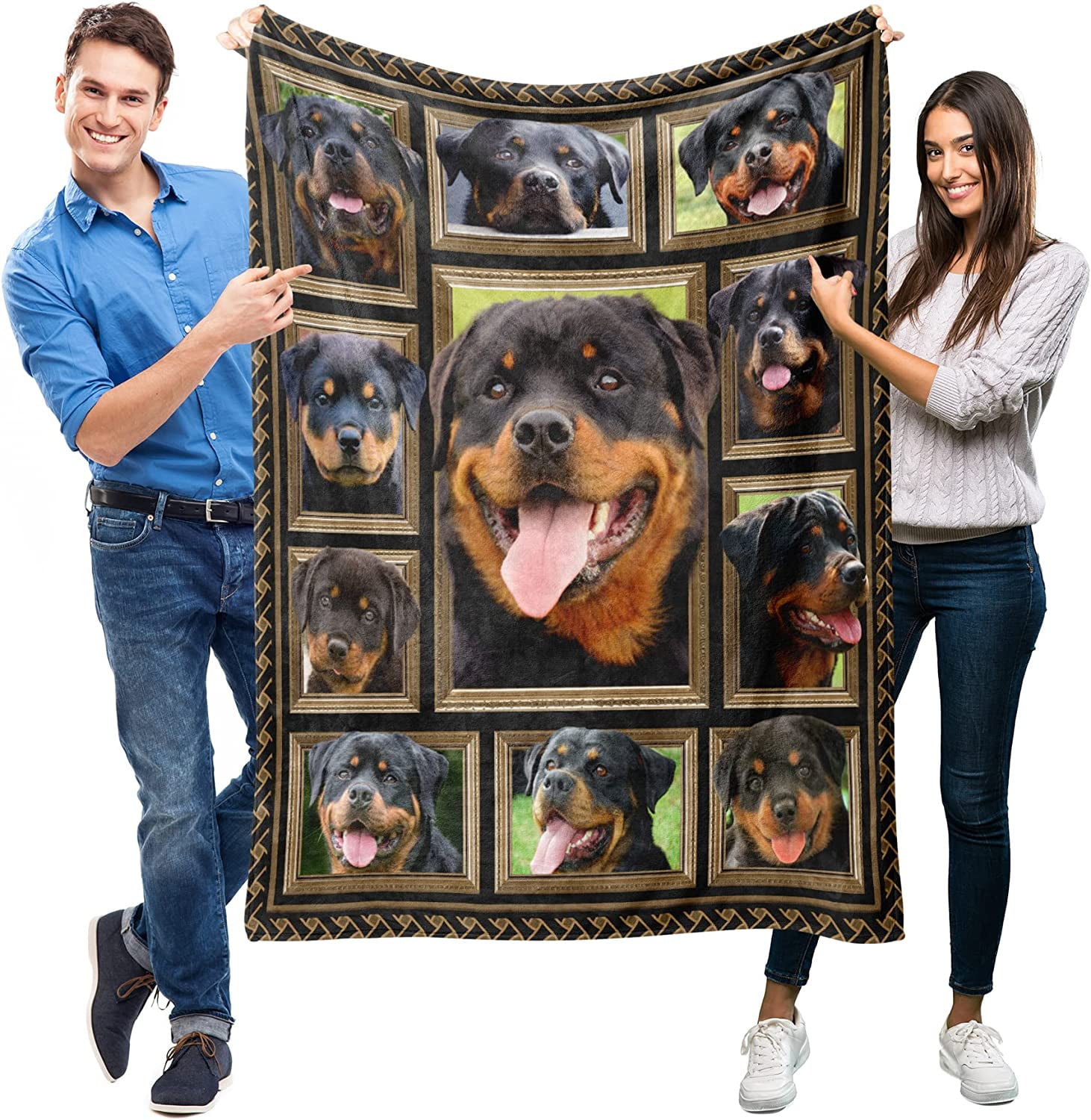 Rottweiler Blanket for Women Men, Rottweiler Gifts for Rottweiler Dog ...