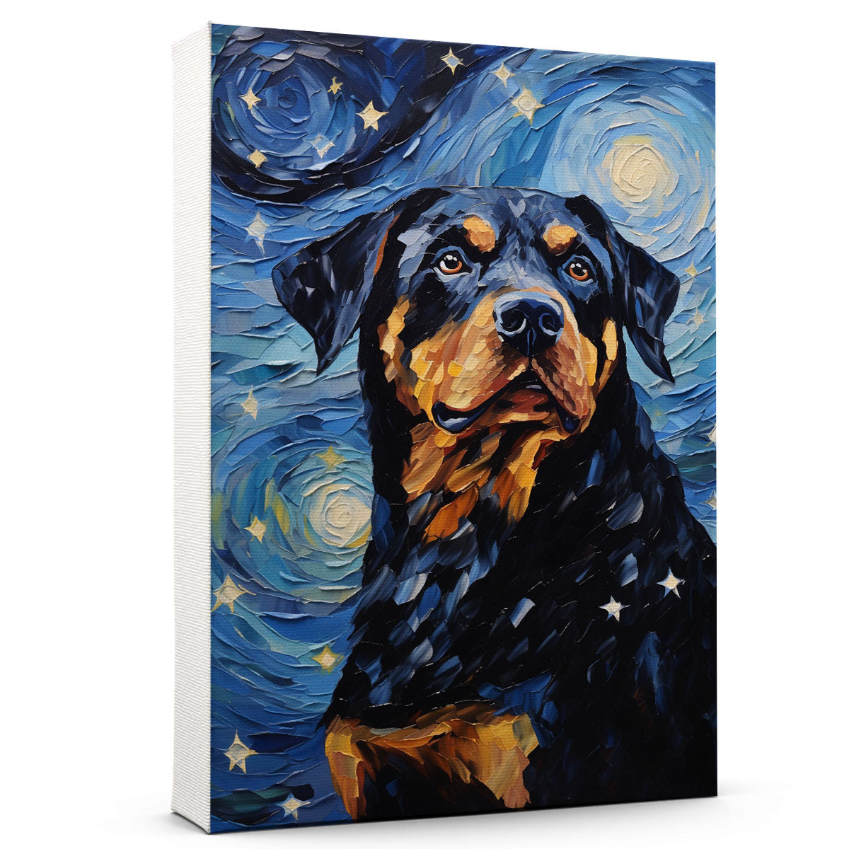 Rottweiler Canvas Wall Art Print, Dog Artwork Poster for Bedroom Living ...