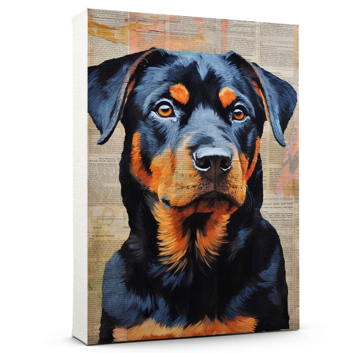 Rottweiler Canvas Wall Art for Bathroom, Funny Dog Canvas Bedroom Wall ...