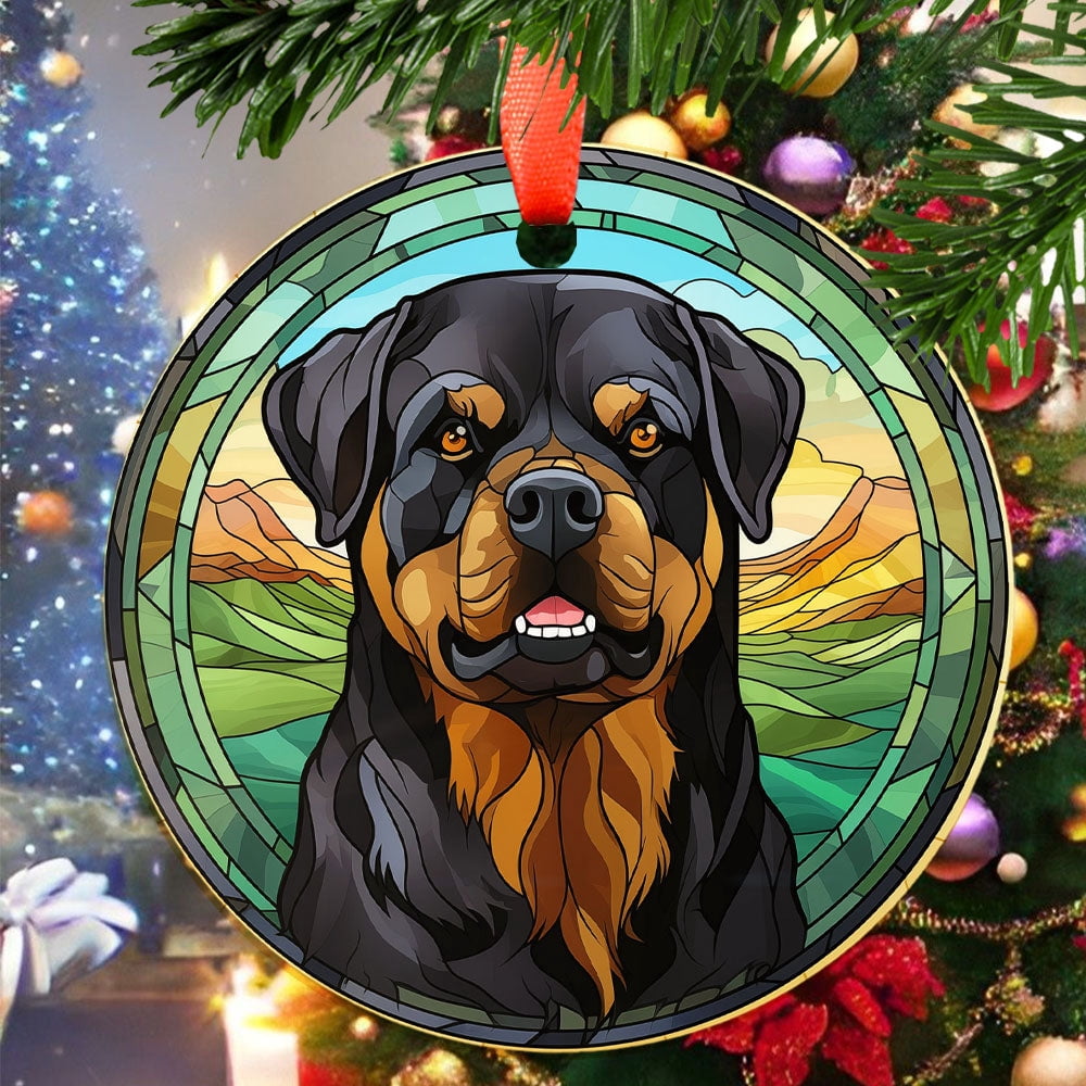 Rottweiler Christmas Ornament, Ceramic/Acrylic Ornament, Mother’s Day ...