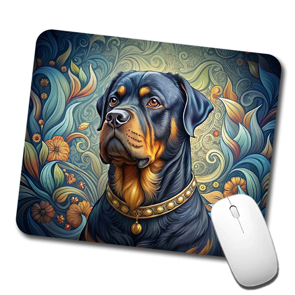 Rottweiler Dog Art Nouveau Mouse Pad Low Profile Gaming Mat - Walmart.com