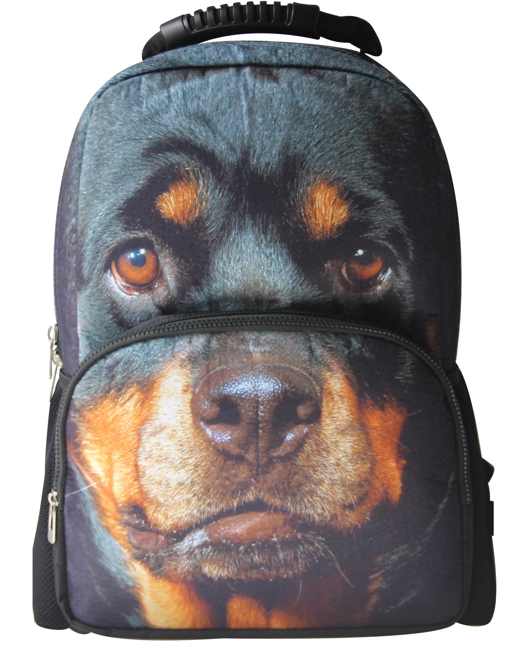 Rottweiler Dog Backpack 3D Deep Stereographic on Felt Fabric - Walmart.com