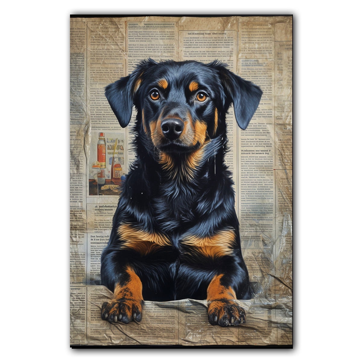 Rottweiler Dog Bathroom Decor - Funny Bathroom Decor Wall Art, Dog ...