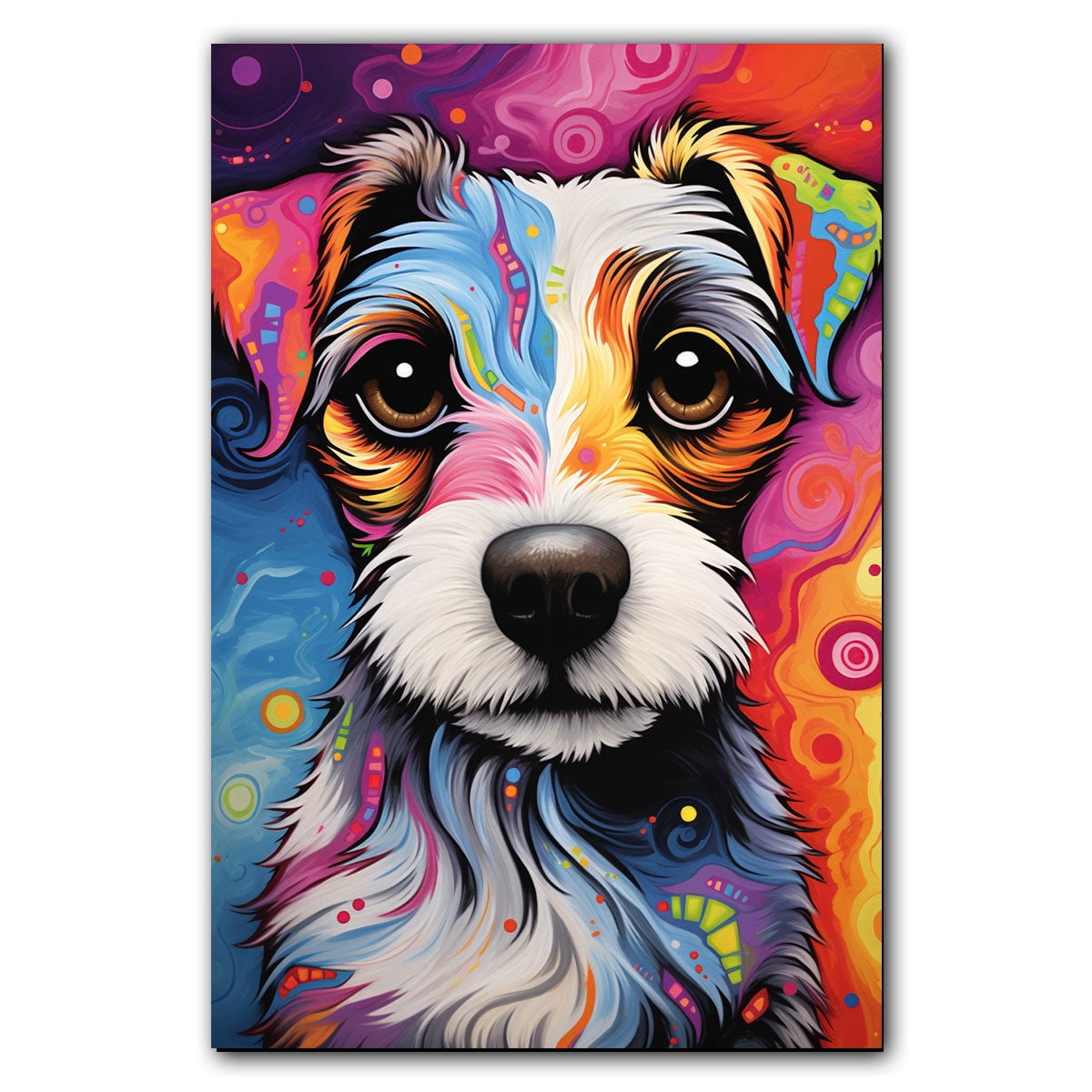 Rottweiler Dog Canvas Wall Art Colorful Pets Graffiti Highland Canvas ...