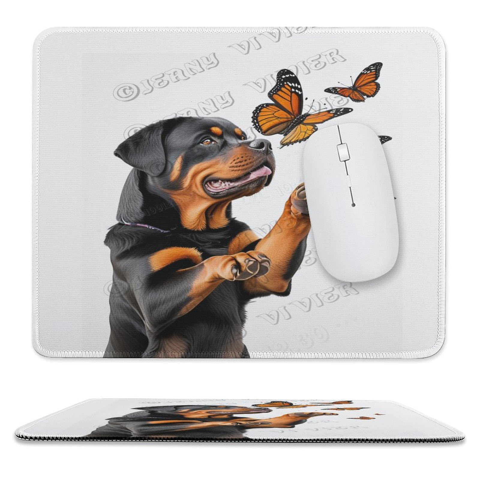 Rottweiler Dog Mouse Pad, Cute Dog Mousepad for Design, Anti-Slip ...