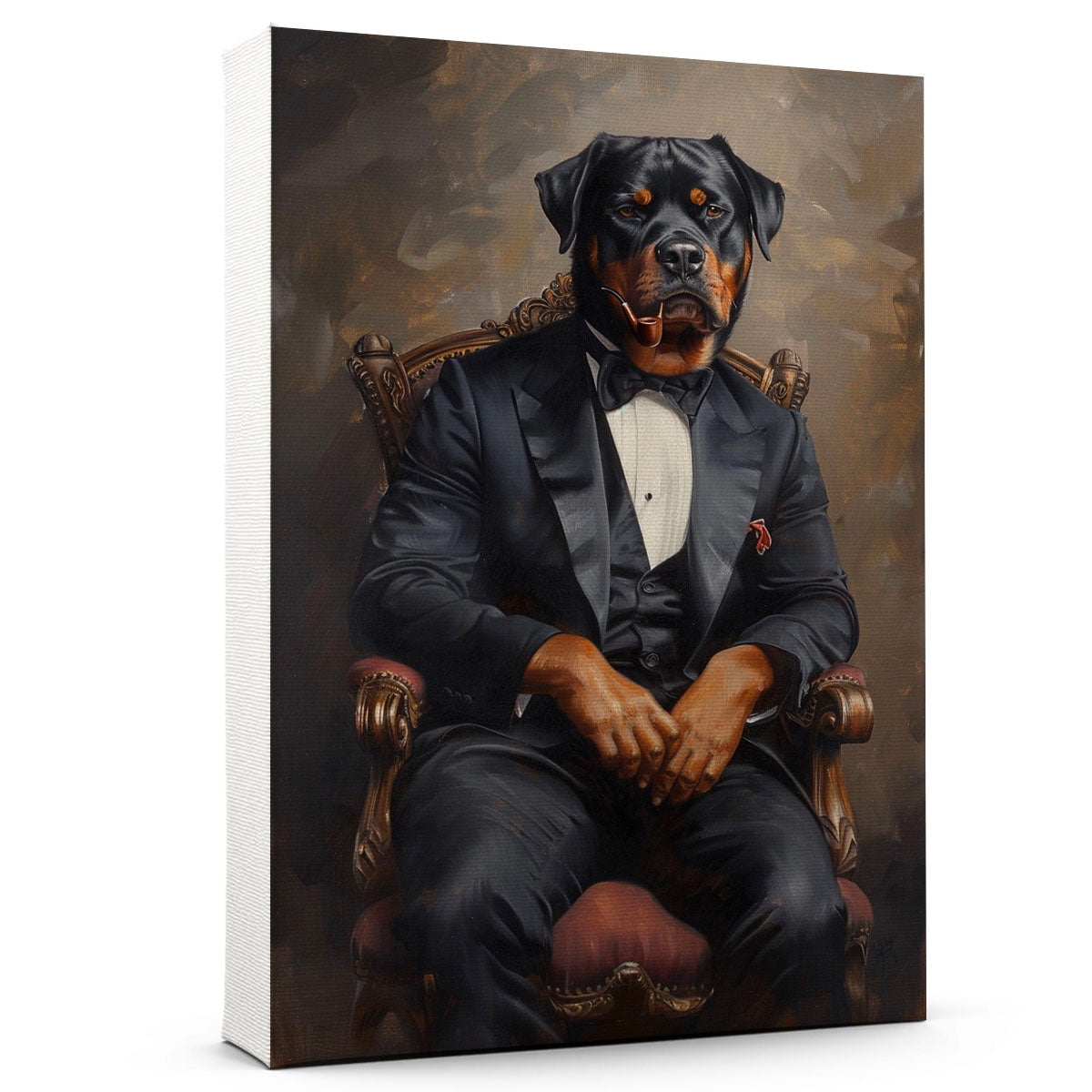 Rottweiler Dog Painting Poster Art Print Home Dog Canvas Wall Art ...
