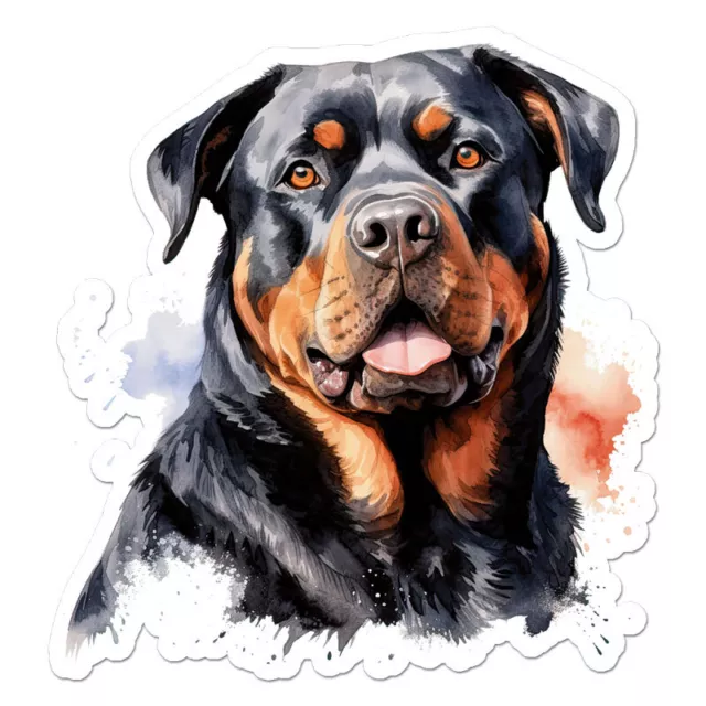 Rottweiler Dog Sticker Indoor Outdoor Phone Decal Water Bottle Stickers ...