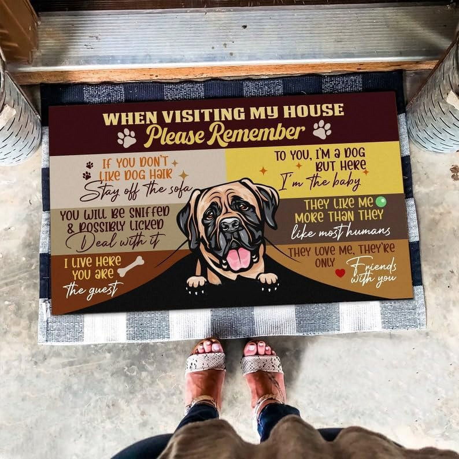 Rottweiler Doormat Welcome When Visiting My House Please Remember Dog ...