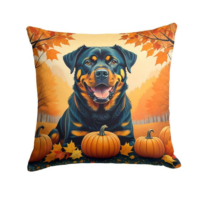 Rottweiler Fall Fabric Decorative Pillow 18 in x 18 in - Walmart.com