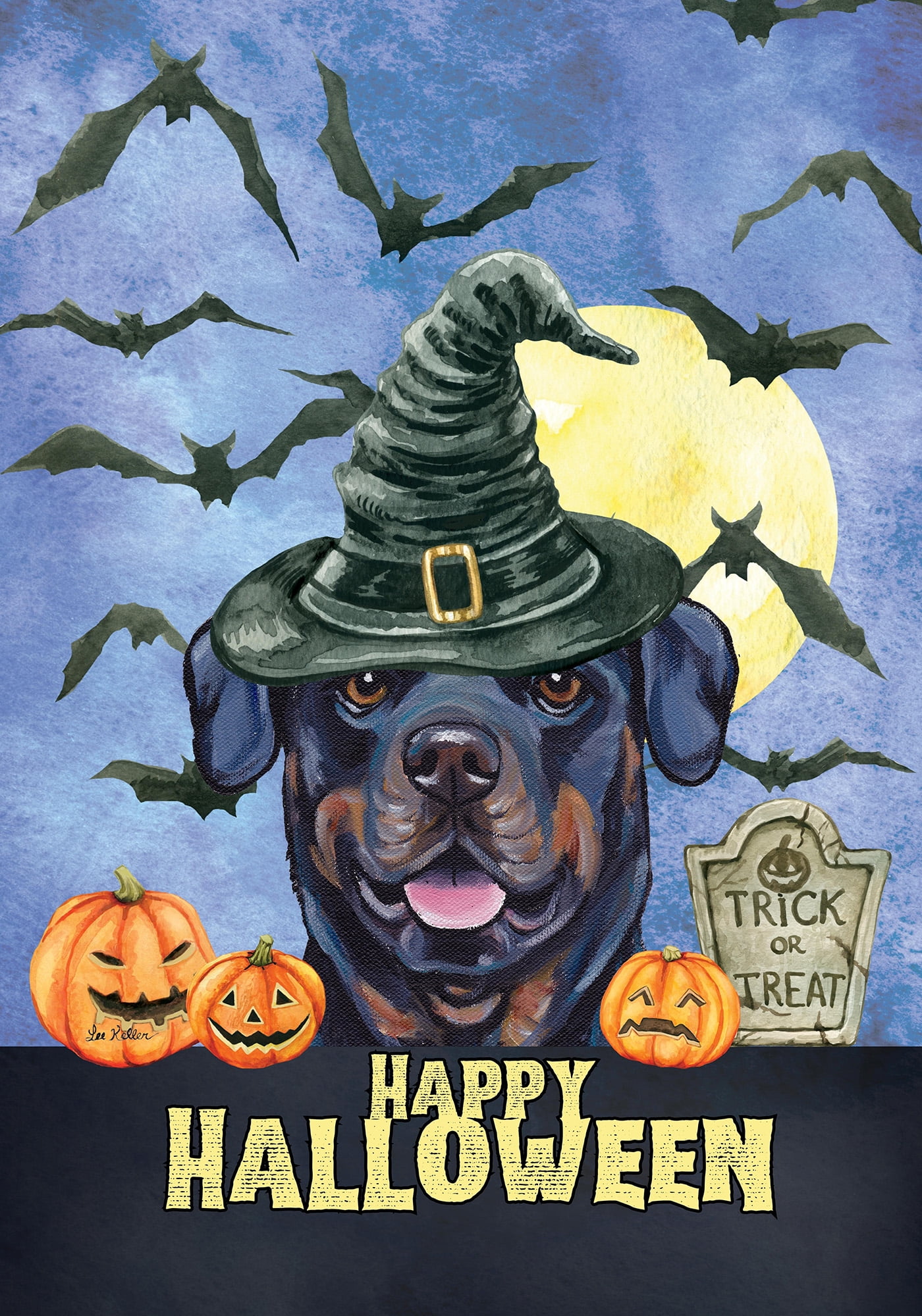 Rottweiler - HHS Best of Breed Halloween Garden Flag - Walmart Business ...