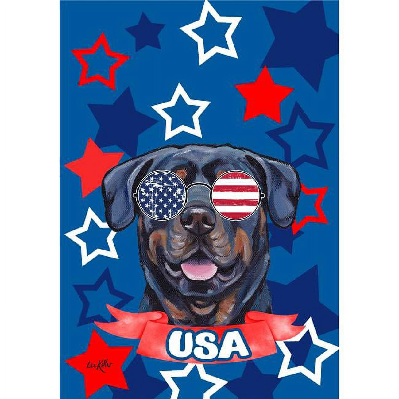 Rottweiler HHS Patriotic House Flag - Walmart.com