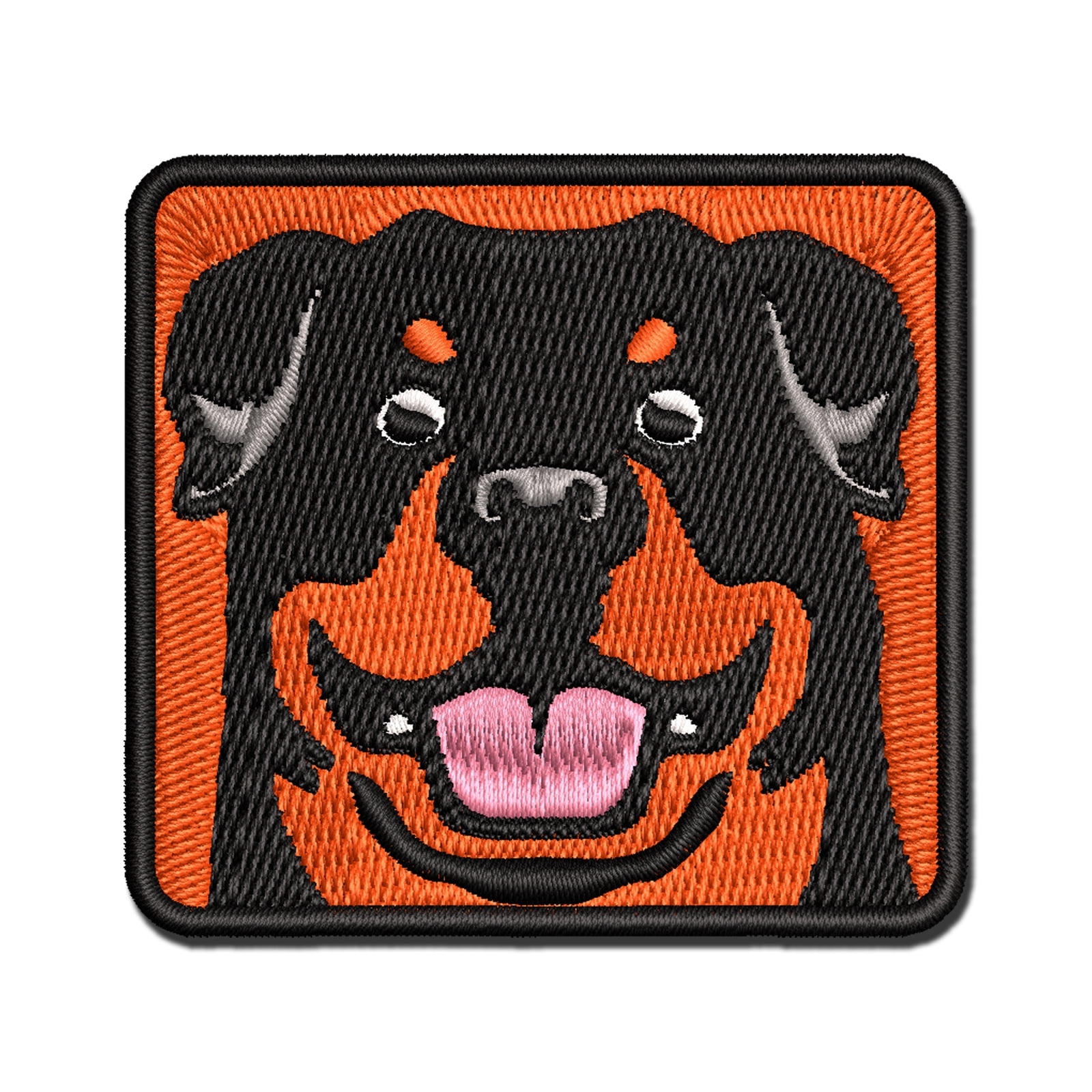 Rottweiler Head Dog Pet Applique Multi-Color Embroidered Iron-On Patch ...