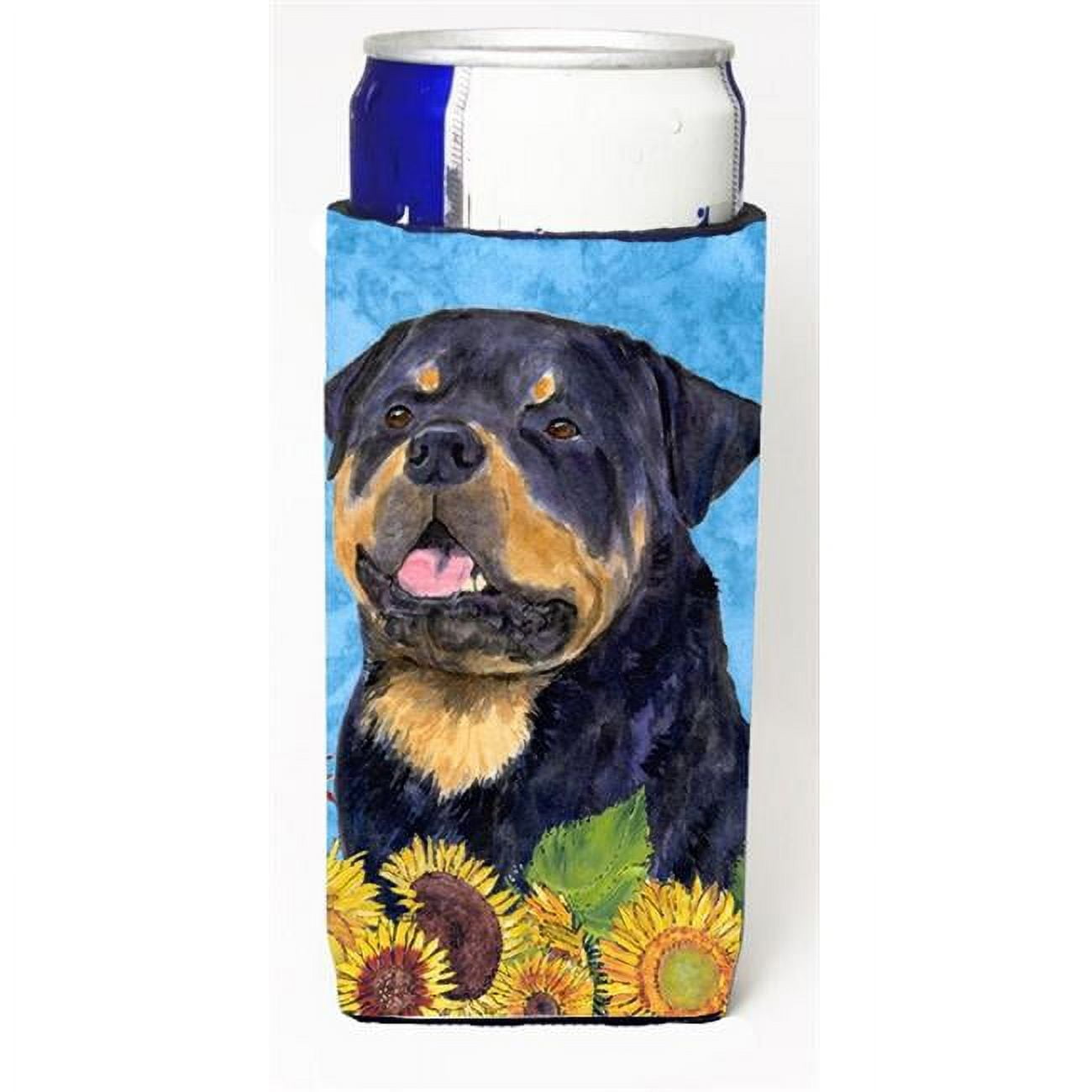 Rottweiler In Summer Flowers Michelob Ultra bottle sleeves For Slim ...