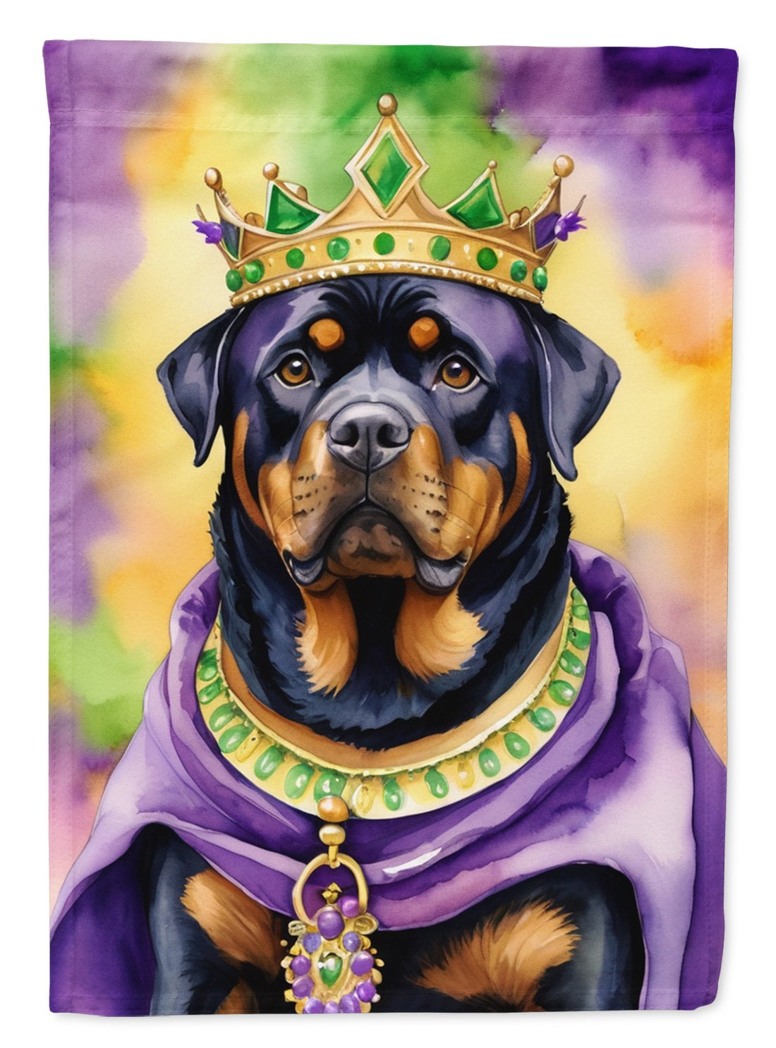 Rottweiler King of Mardi Gras Garden Flag 11.25 in x 15.5 in - Walmart.com