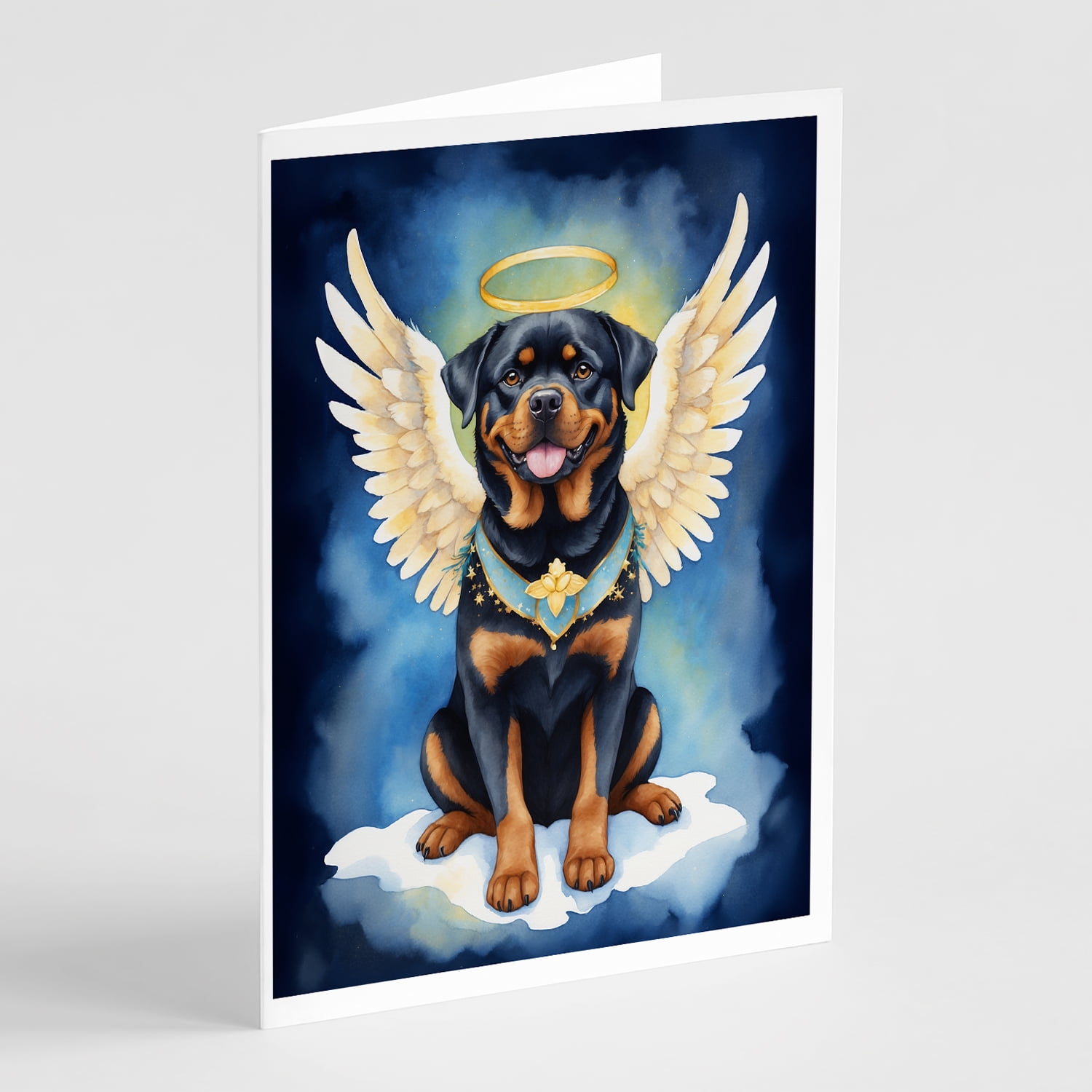 Rottweiler My Angel Greeting Cards Pack of 8 7 in x 5 in - Walmart.com
