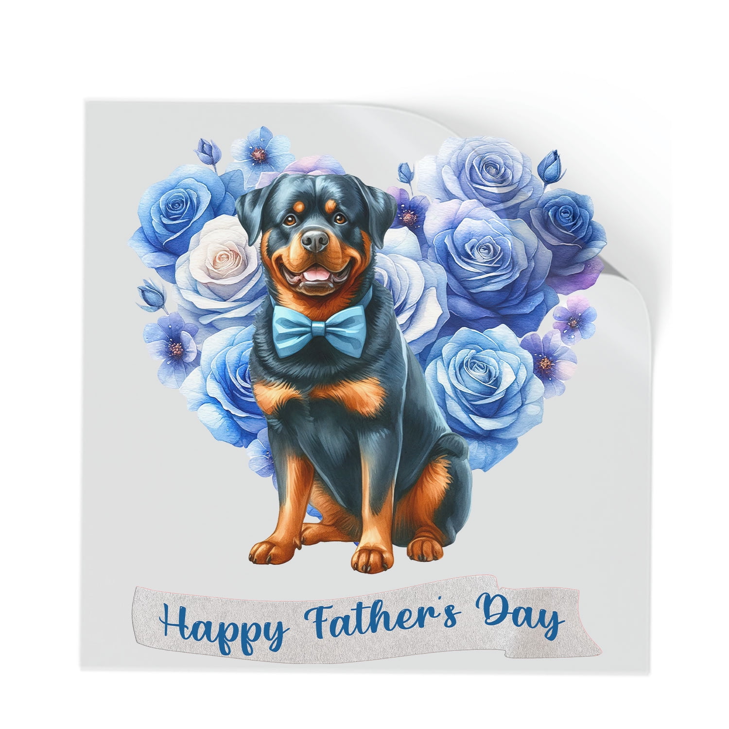 Rottweiler Proud Dad Happy Father's Day Cutout Transfer Sticker Rottie ...
