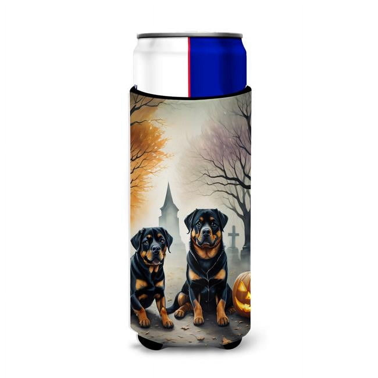 Rottweiler Spooky Halloween Hugger for Ultra Slim Cans 4 in x 6.5 in ...